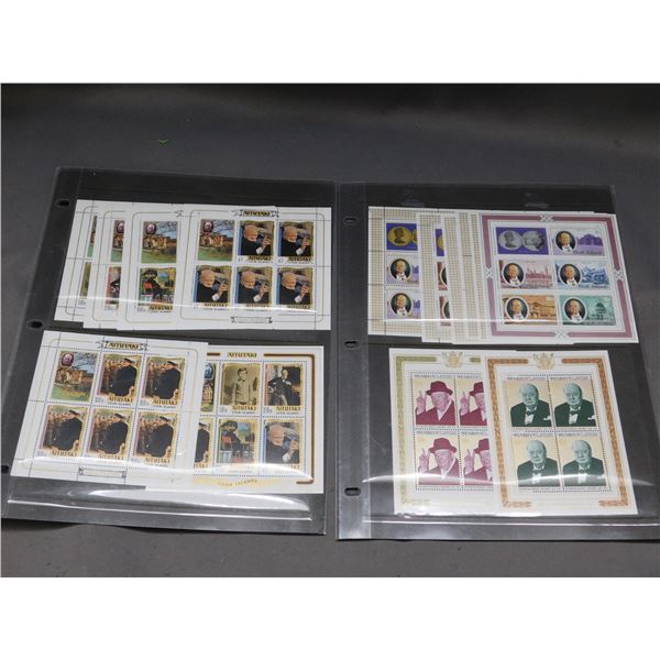 Winston Churchill Centenary 1874-1974 Cook Islands Mint Stamp sets for ...