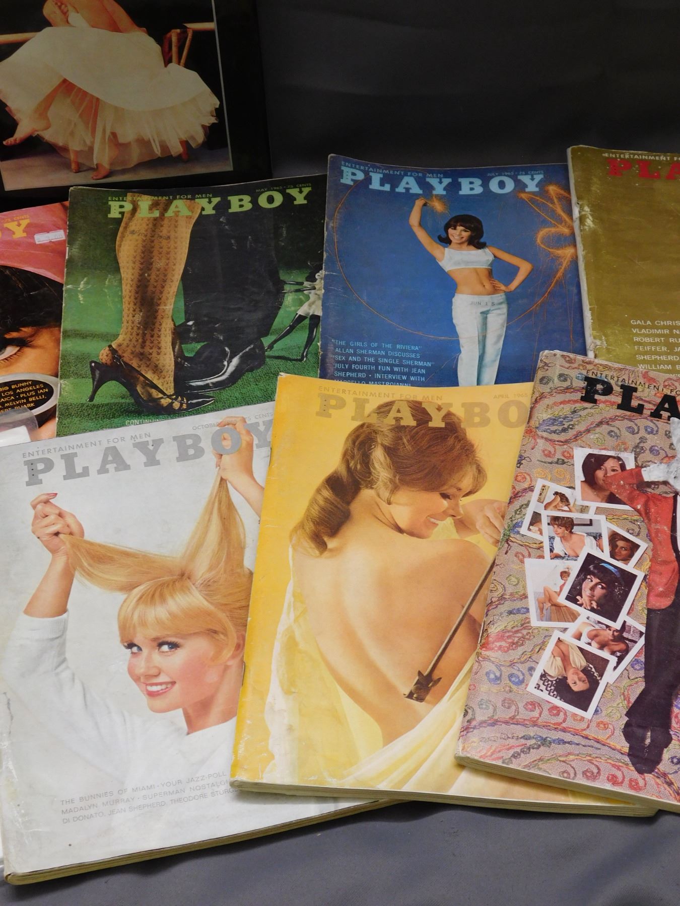 Lot of 11 Vintage Nudie Mags Mostly Playboy circa 60s, Sports Illustrated & Screen Goddesses