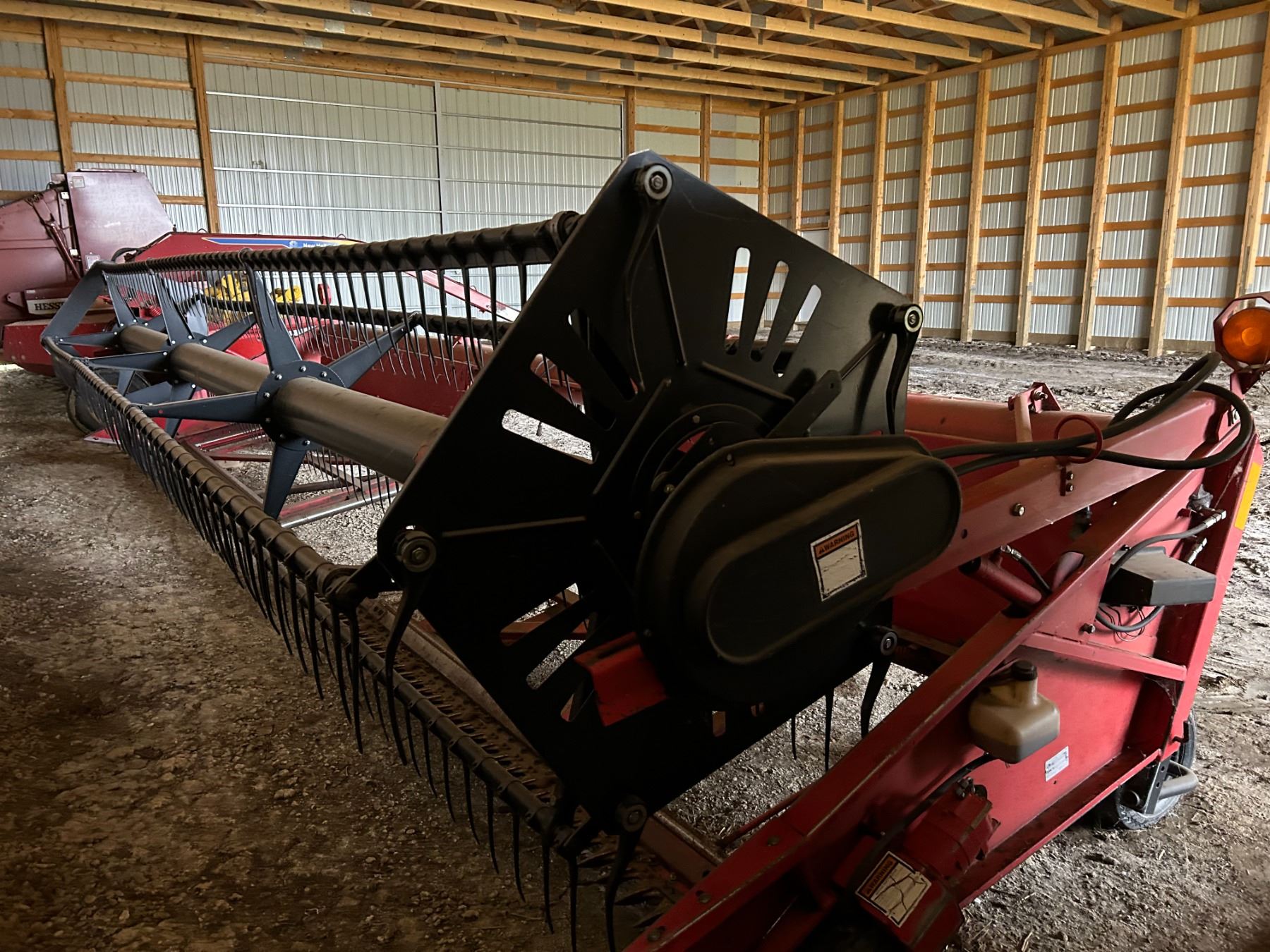 Lots 10 & 11 are a Group Lot) Massey 22 ft Header c/w Ull pick up reels ...