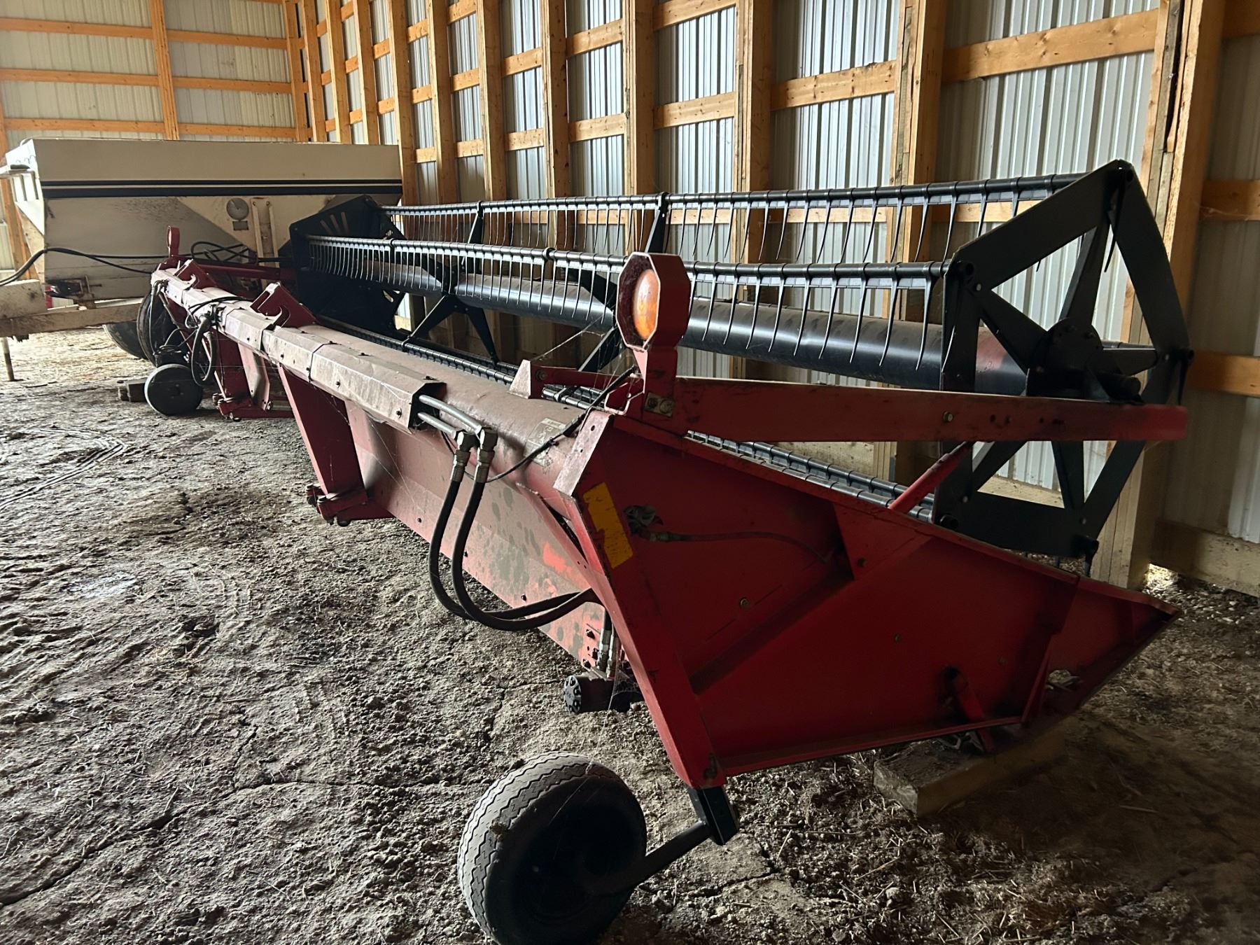 Lots 10 & 11 are a Group Lot) Massey 22 ft Header c/w Ull pick up reels ...