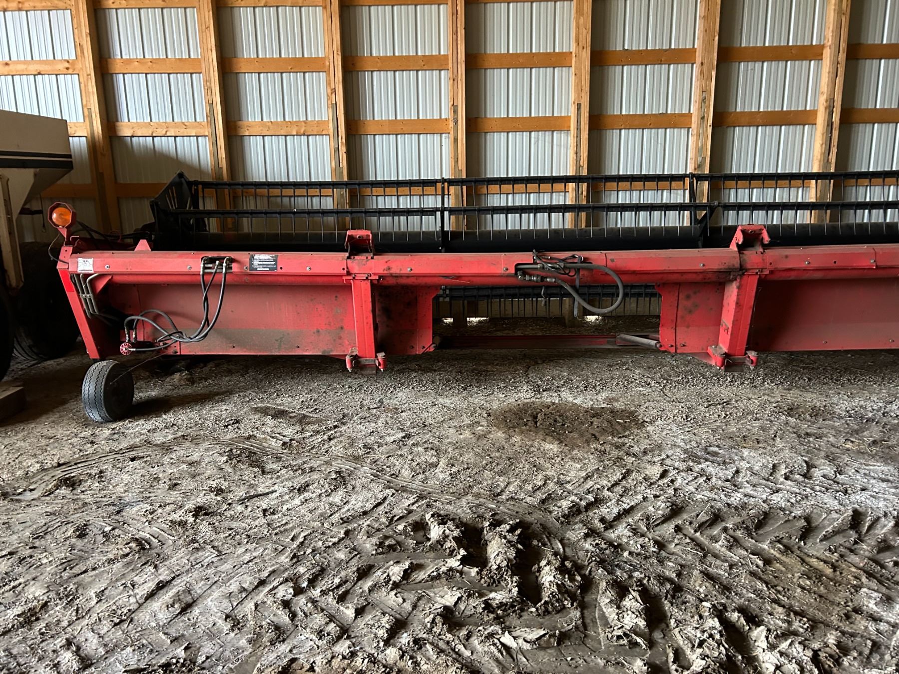 Lots 10 & 11 are a Group Lot) Massey 22 ft Header c/w Ull pick up reels ...