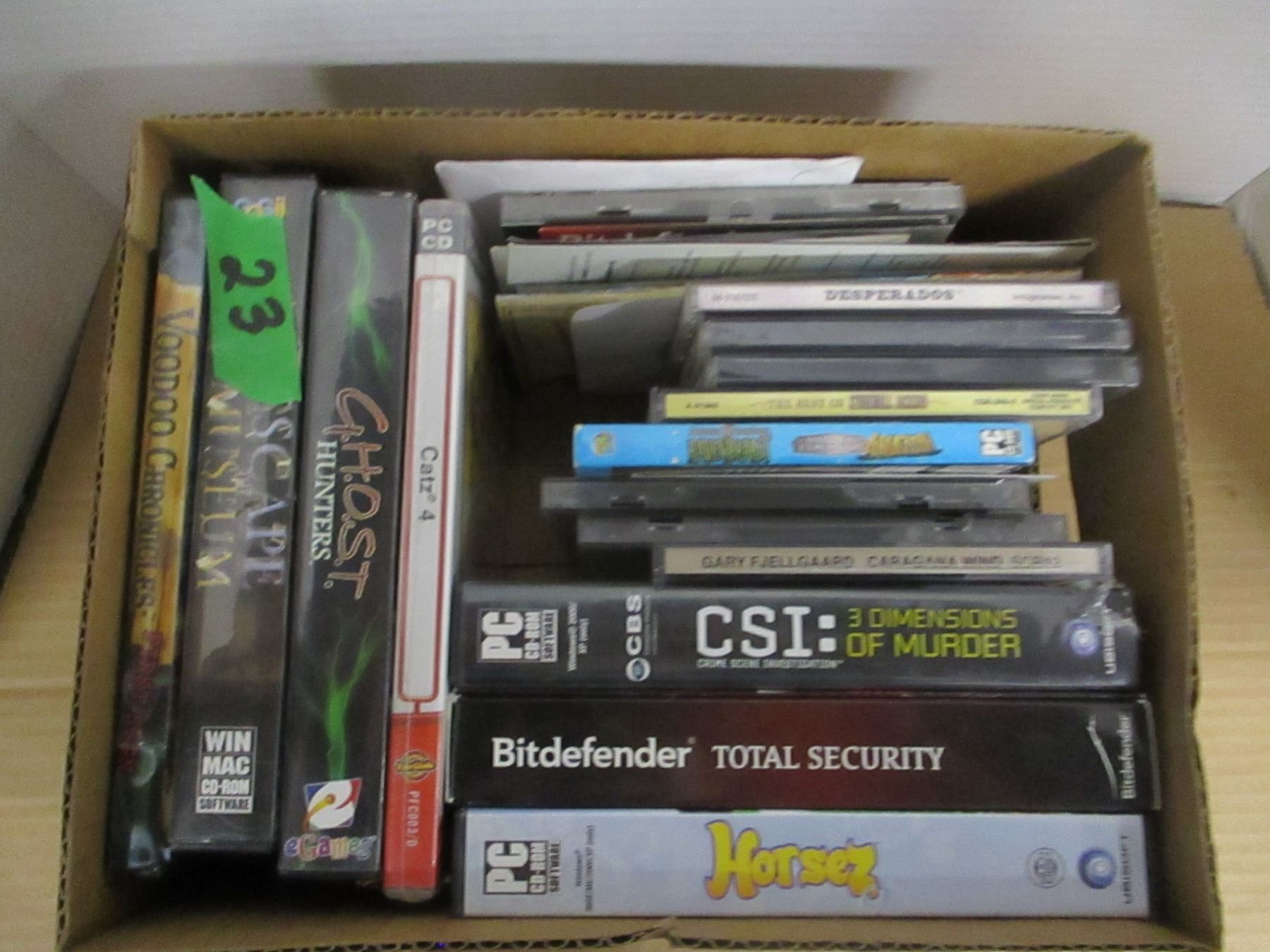 BOX C/W VHS & CD'S