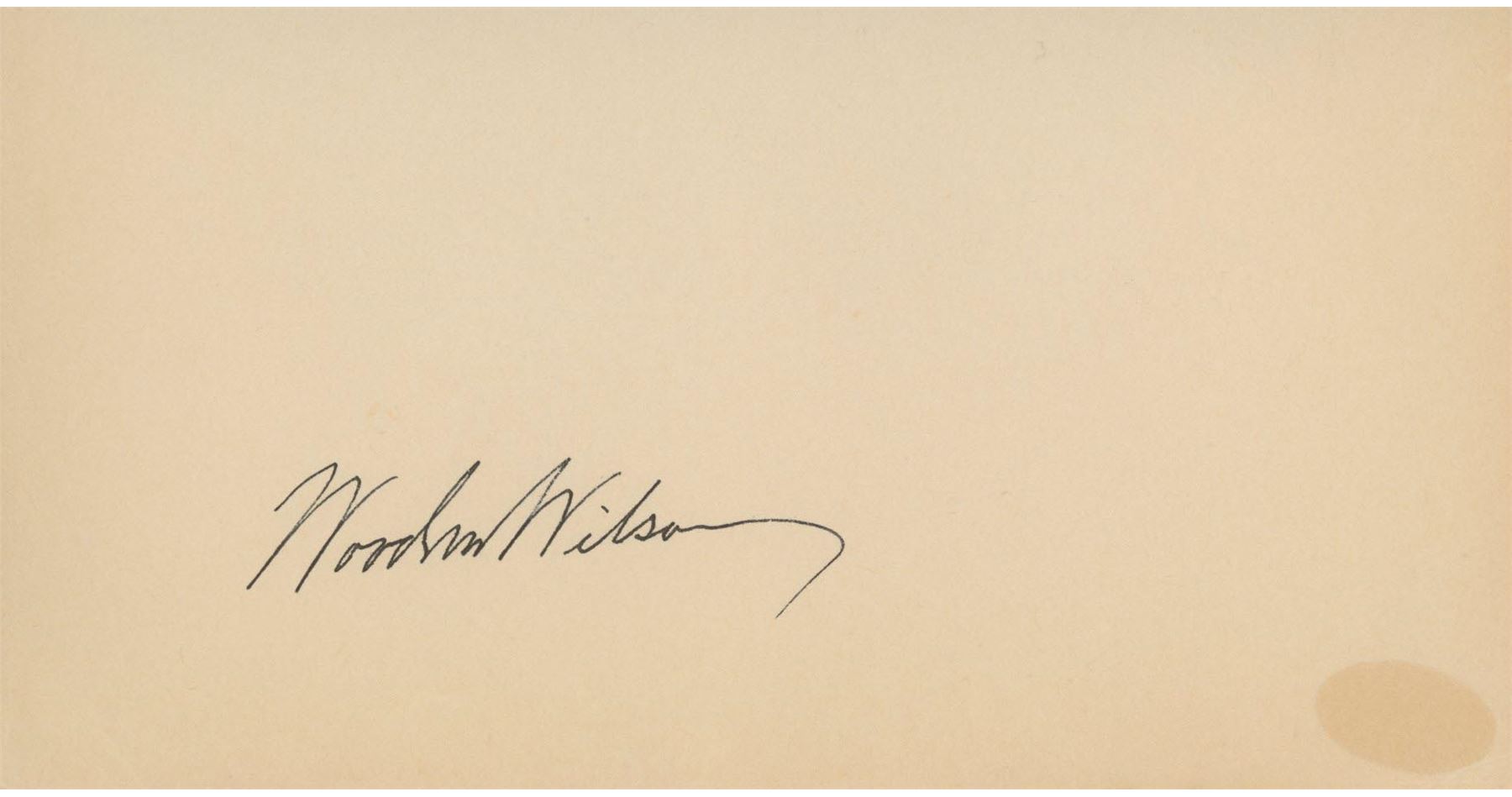 Woodrow Wilson signature cut. GFA Authenticated