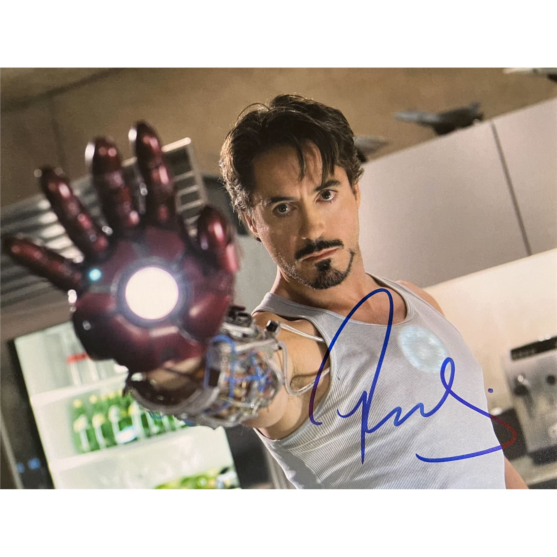 Iron Man Robert Downey Jr. signed movie photo