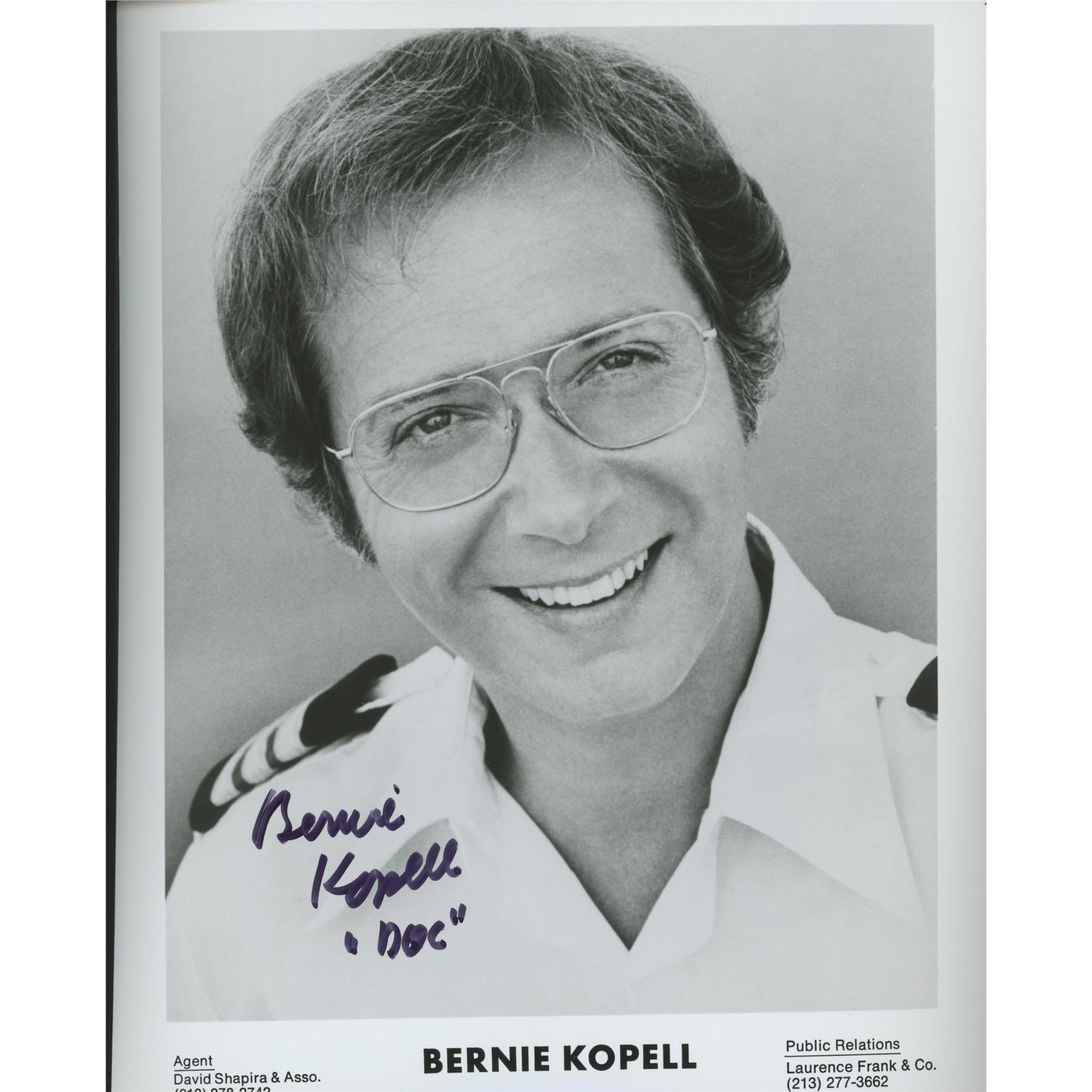 Bernie Kopell "The Love Boat" signed photo