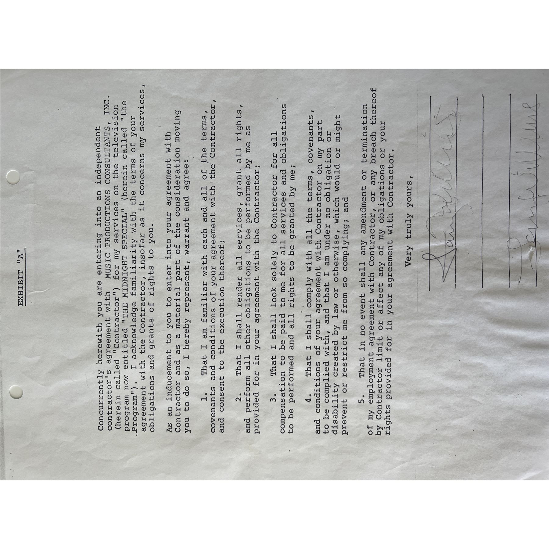 Larry Williams signed contract