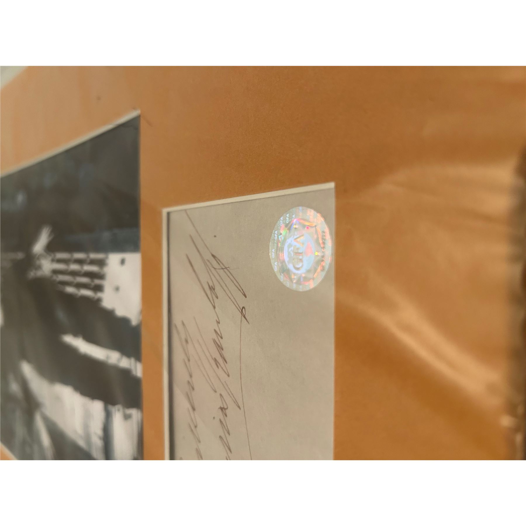 Boris Karloff signature cut in custom matte. GFA Authenticated