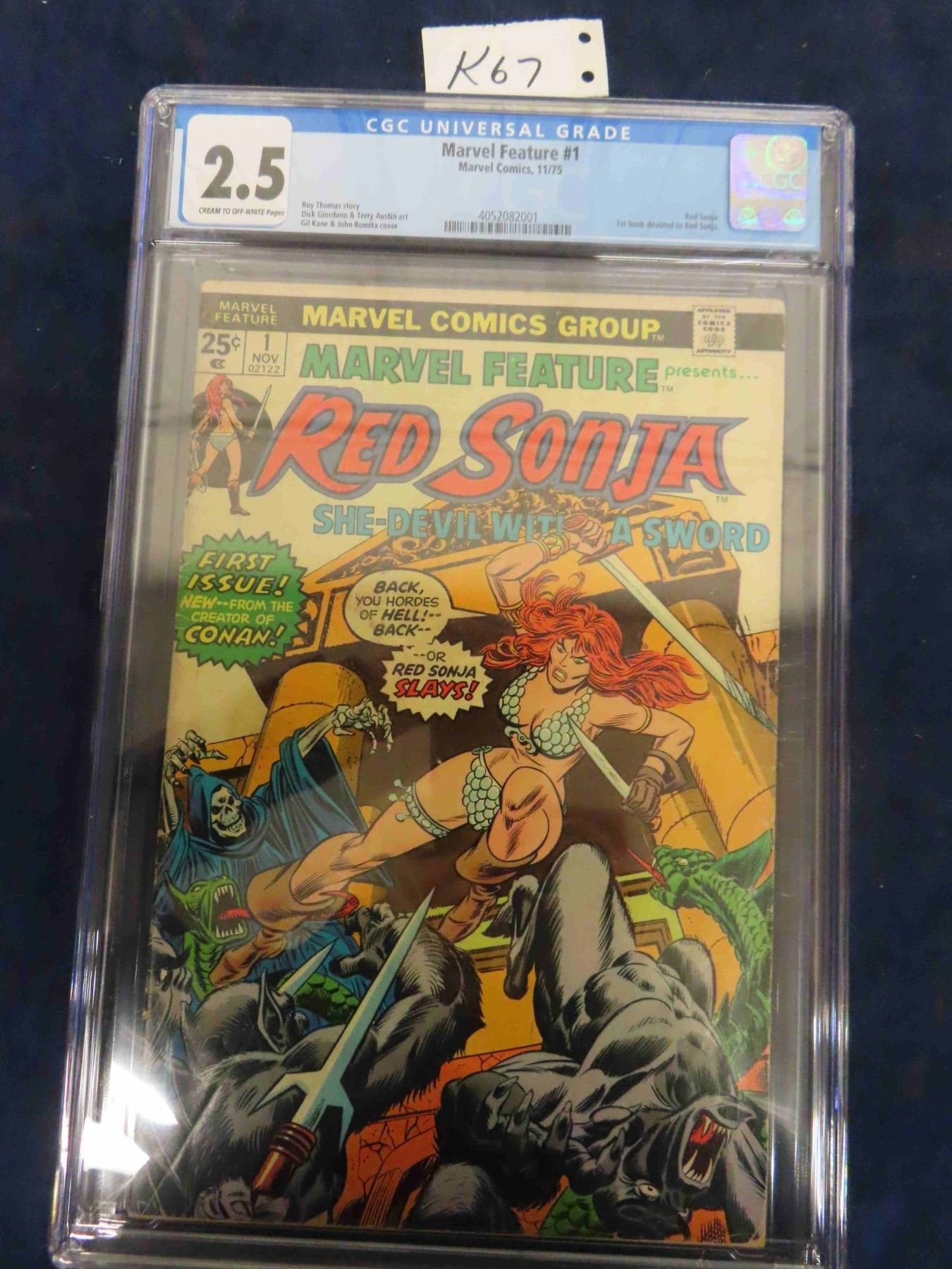 Marvel Comics Red Sonja First Issue Graded