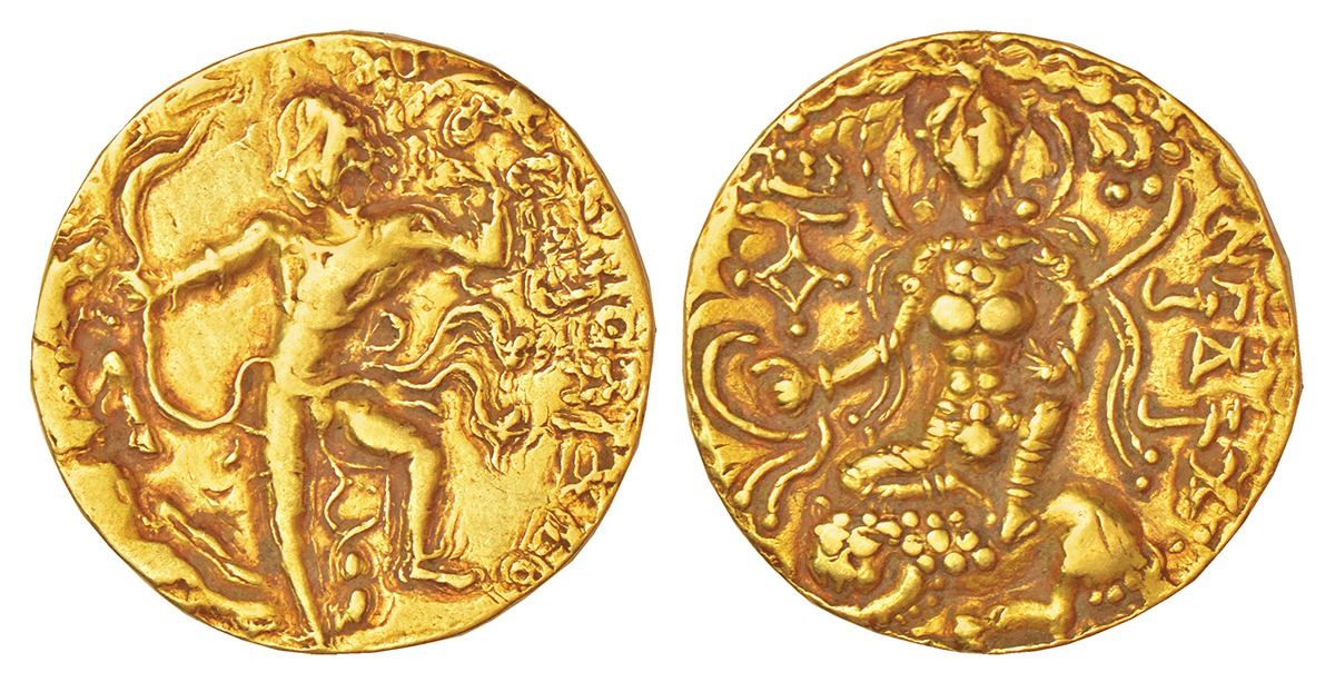 Ancient India: Gupta Empire - gold dinar of Chandra Gupta II (c.375-415 ...