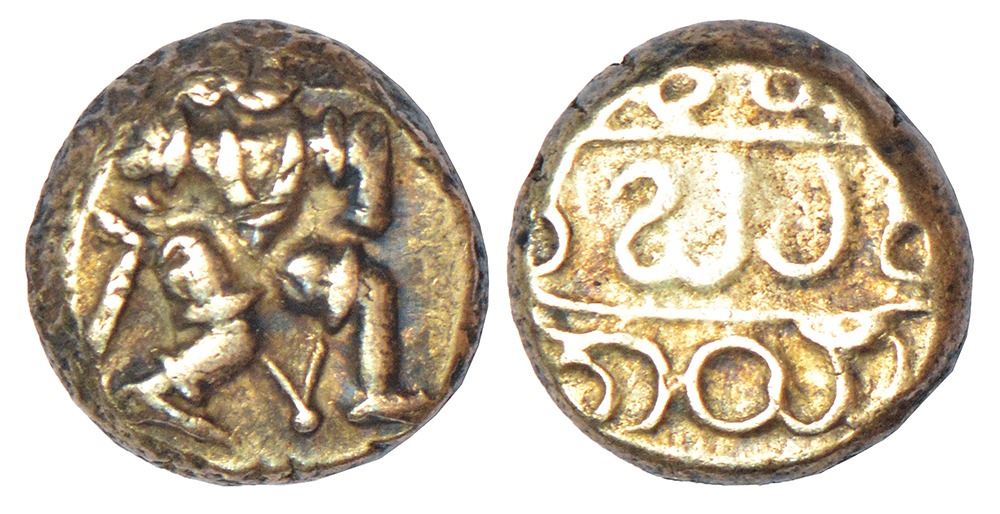Medieval India: Vijayanagar Kingdom, Sangama dynasty, base gold varaha ...
