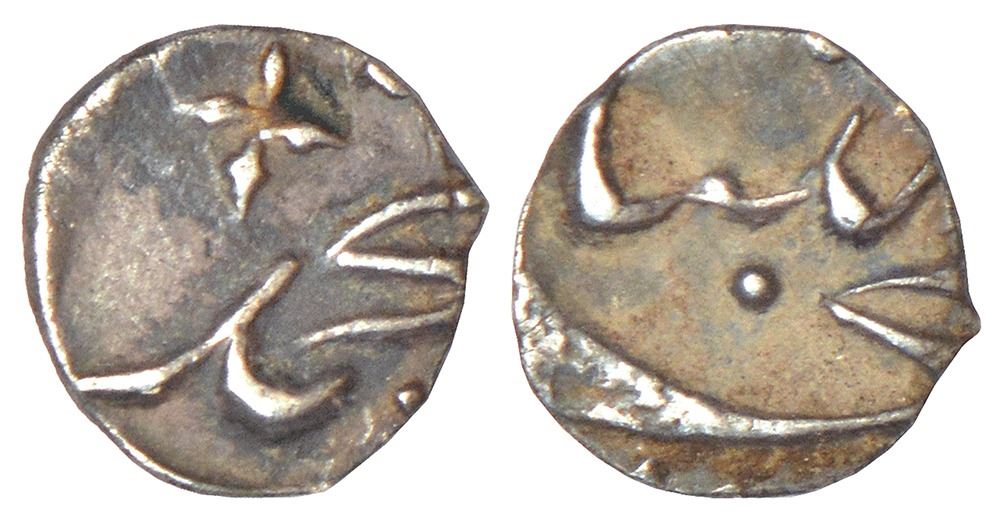 Mughals: Muhammad Shah (1719-1748 AD), silver 1/32 rupee, Khujista ...