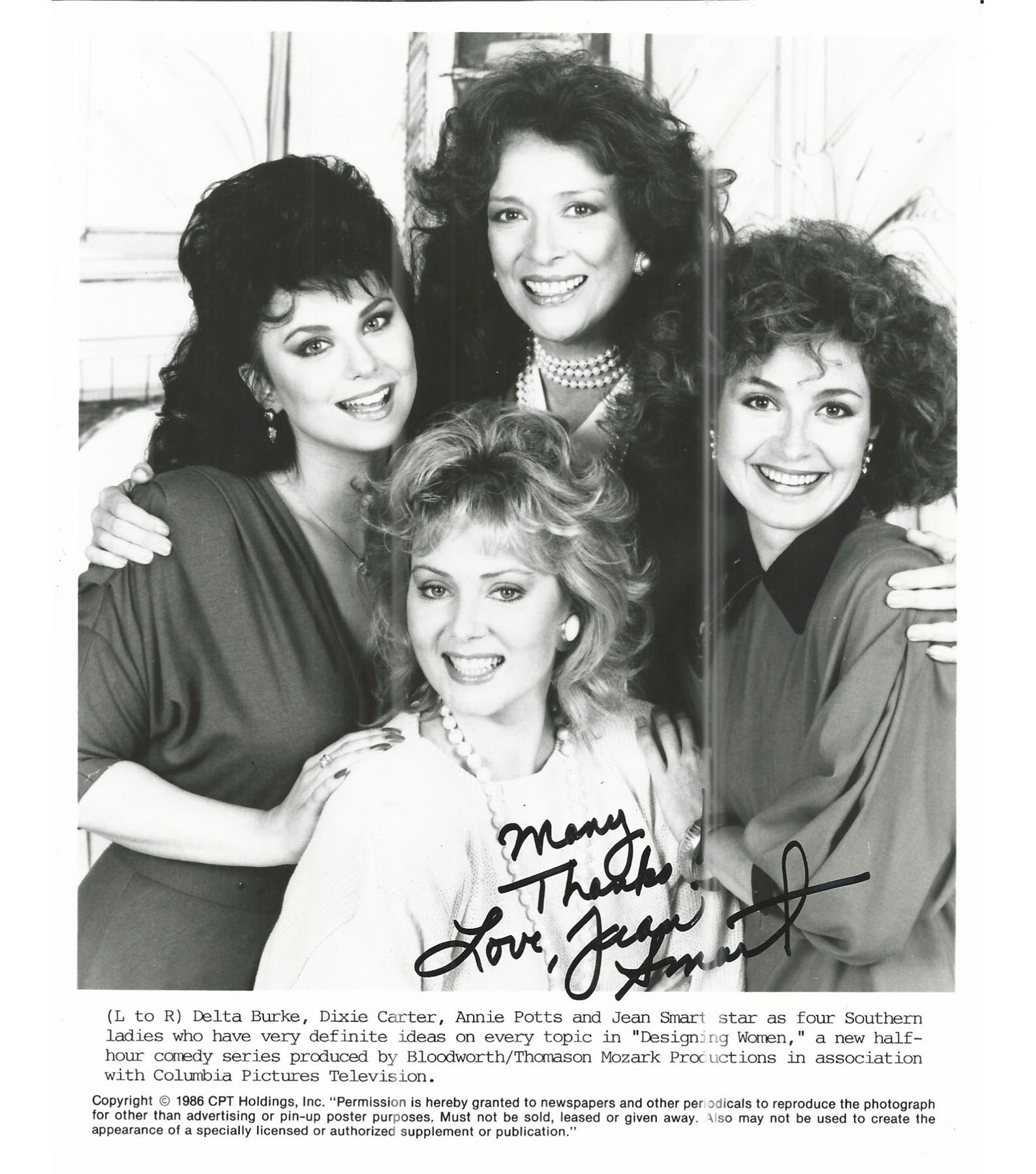 Designing Women Jean Smart Signed Photo