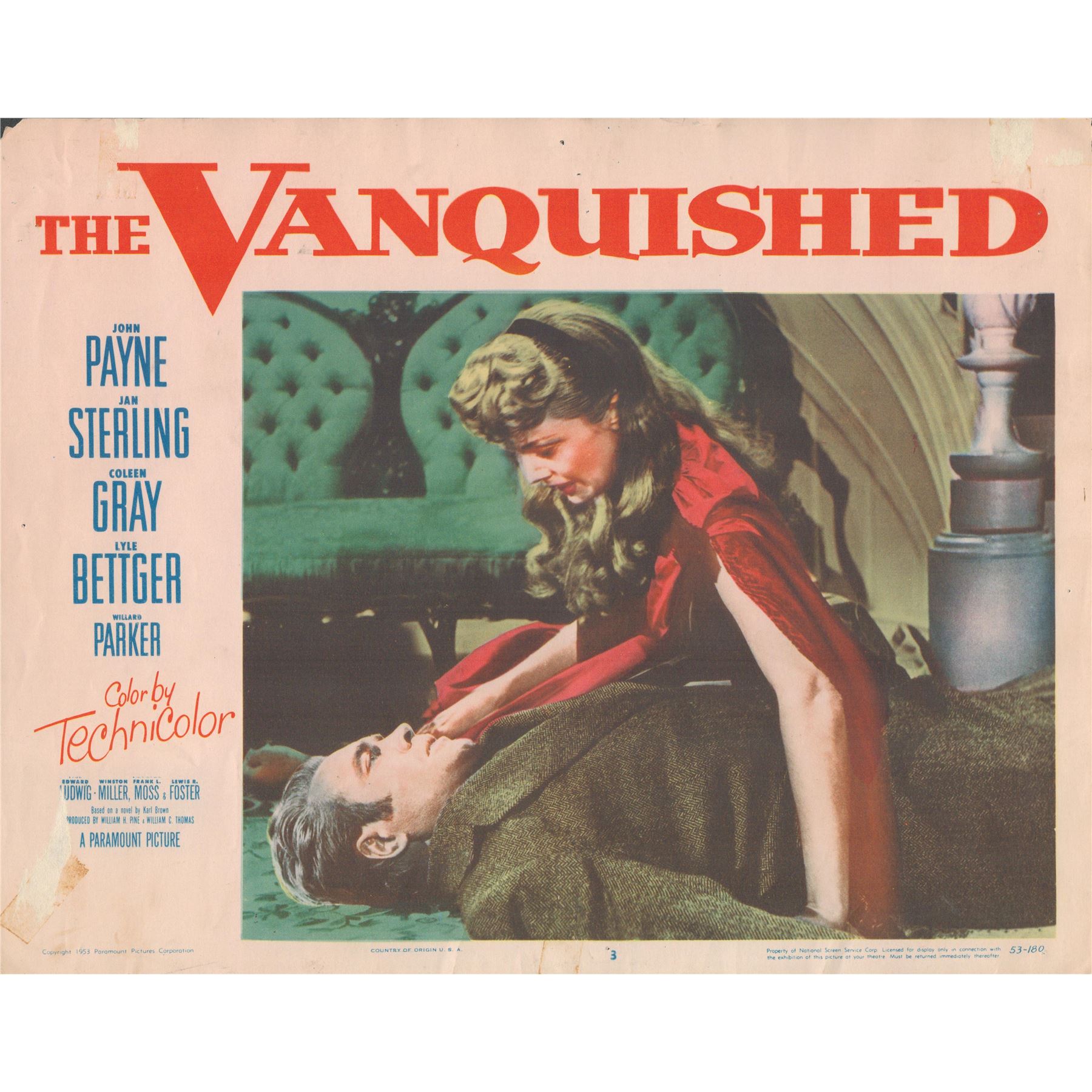 The Vanquished set of 8 original lobby cards
