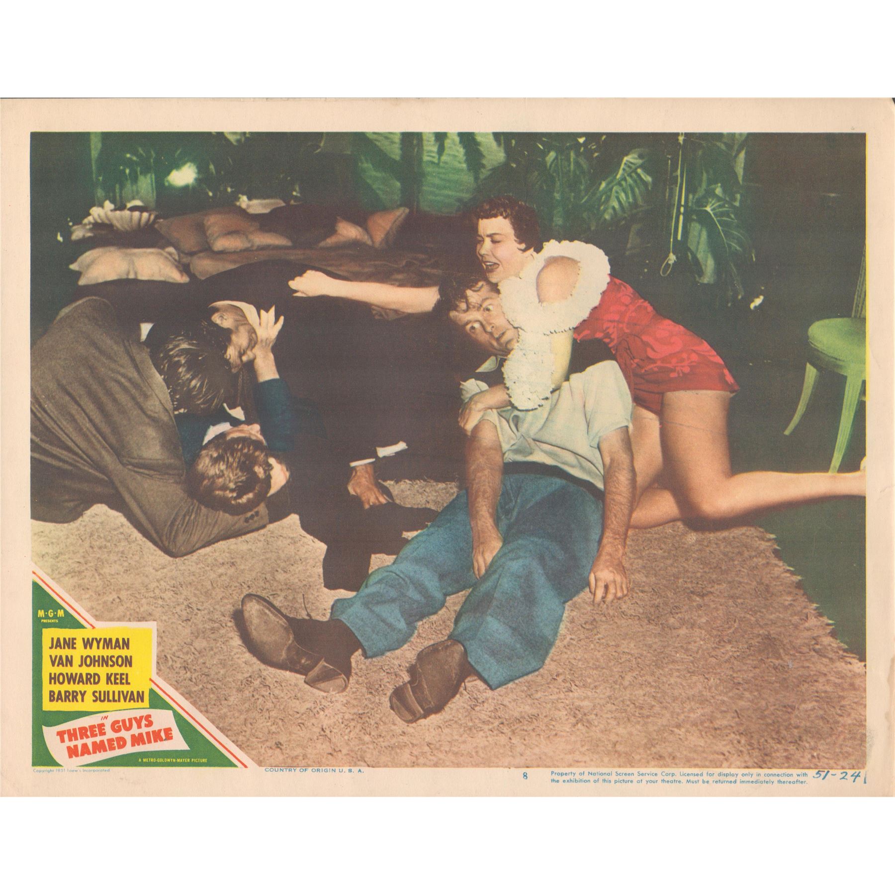 Three Guys Named Mike set of 8 original lobby cards