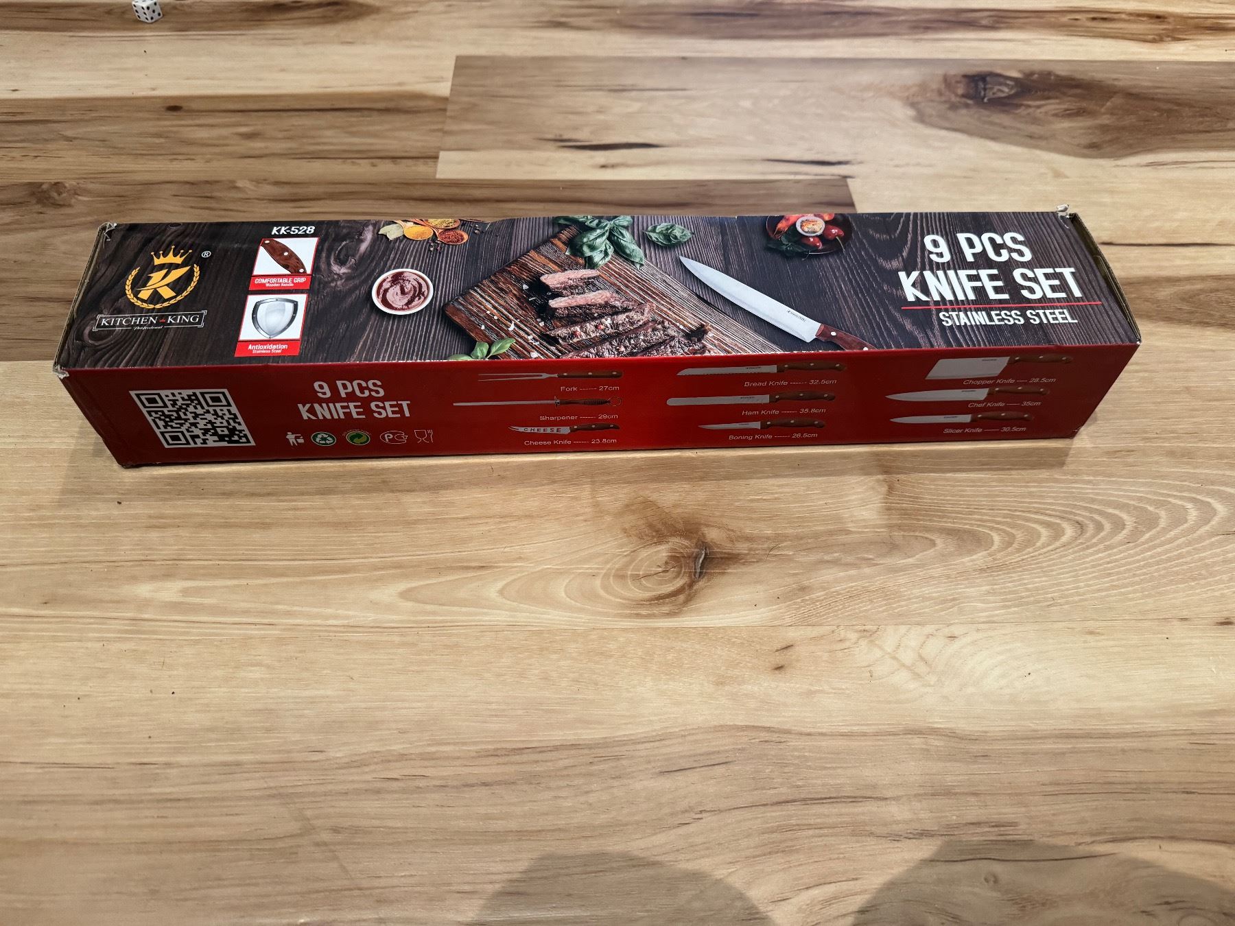 New kitchen king stainless steel 9 pc knife set