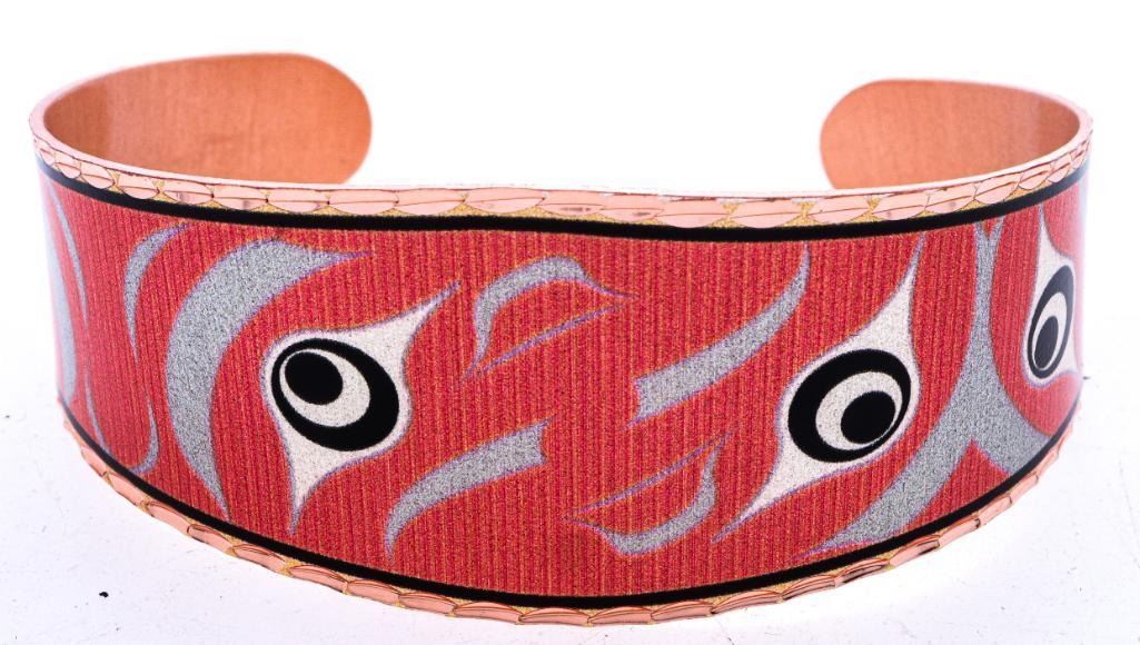 Copper Reflections - Bangle Cuff Bracelet, Silver Plated & Diamond Cut ...