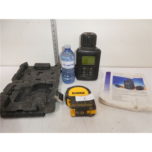 Moisture Match moister tester, Dewalt laser