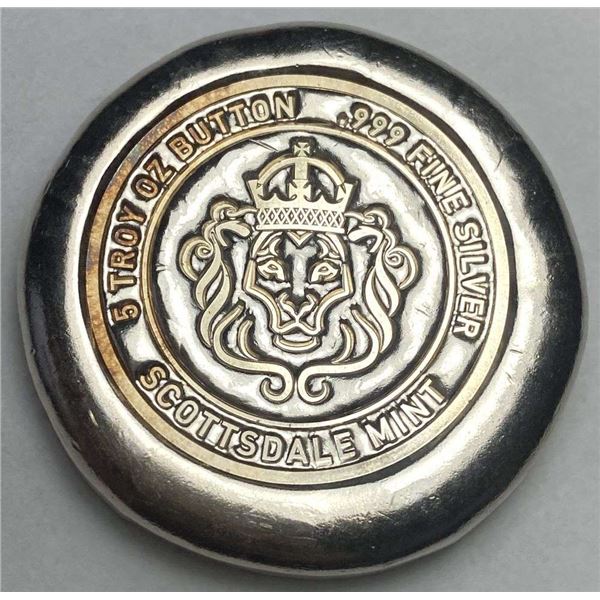 Scottsdale Mint .999 Silver 5 ozt Button