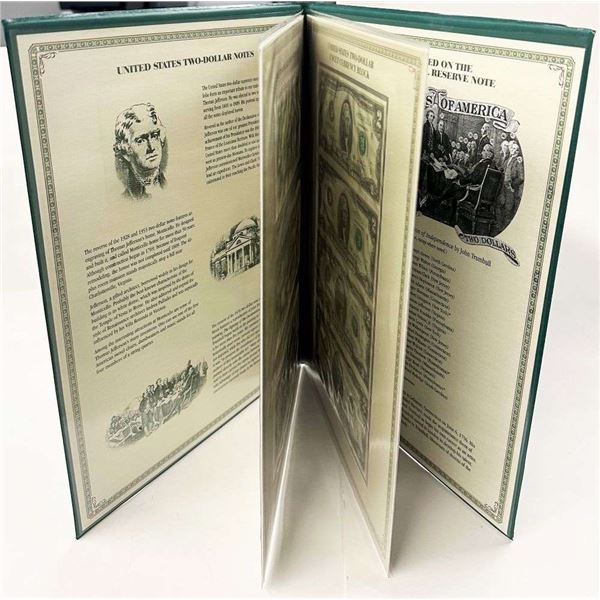 United States Two-Dollar Notes Folio PCS Stamps & Coins Album