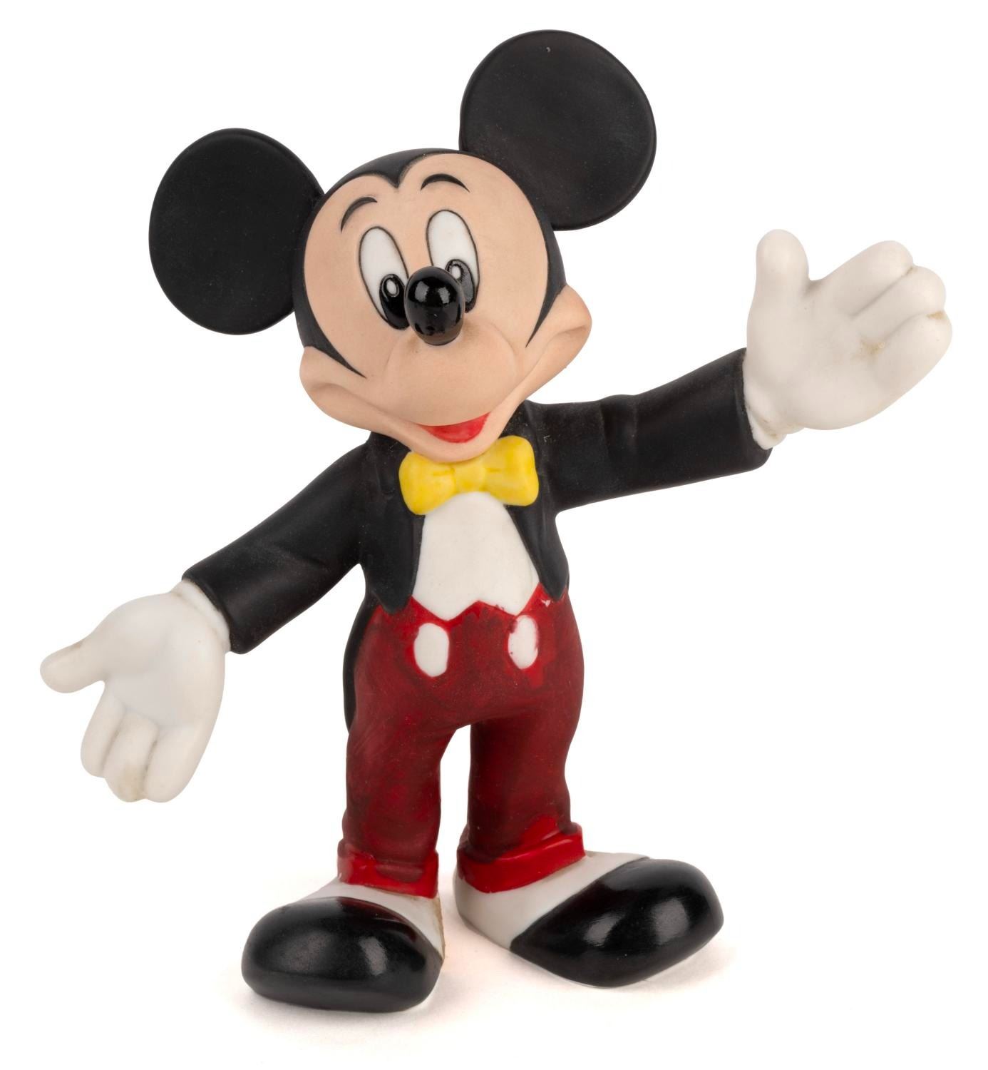 A Hand-Painted Mickey Mouse Figure.