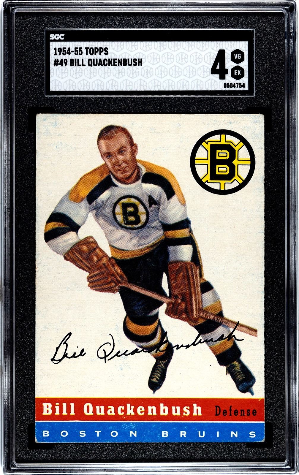 1954-55 Topps #49 Bill Quackenbush (SGC 4)