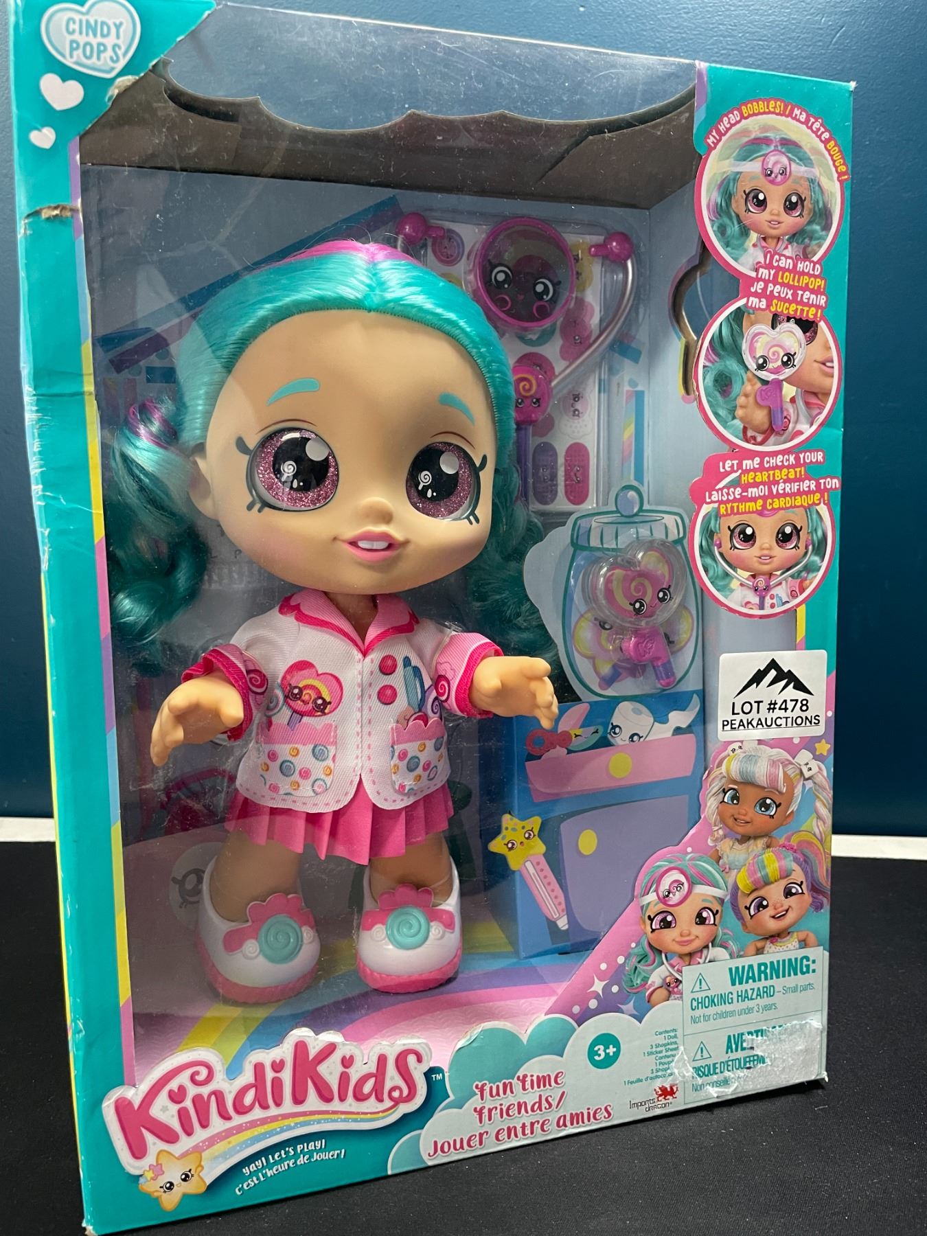 Lot of 1 Kindikids Fun Time Friends Cindy Pops Toy Doll