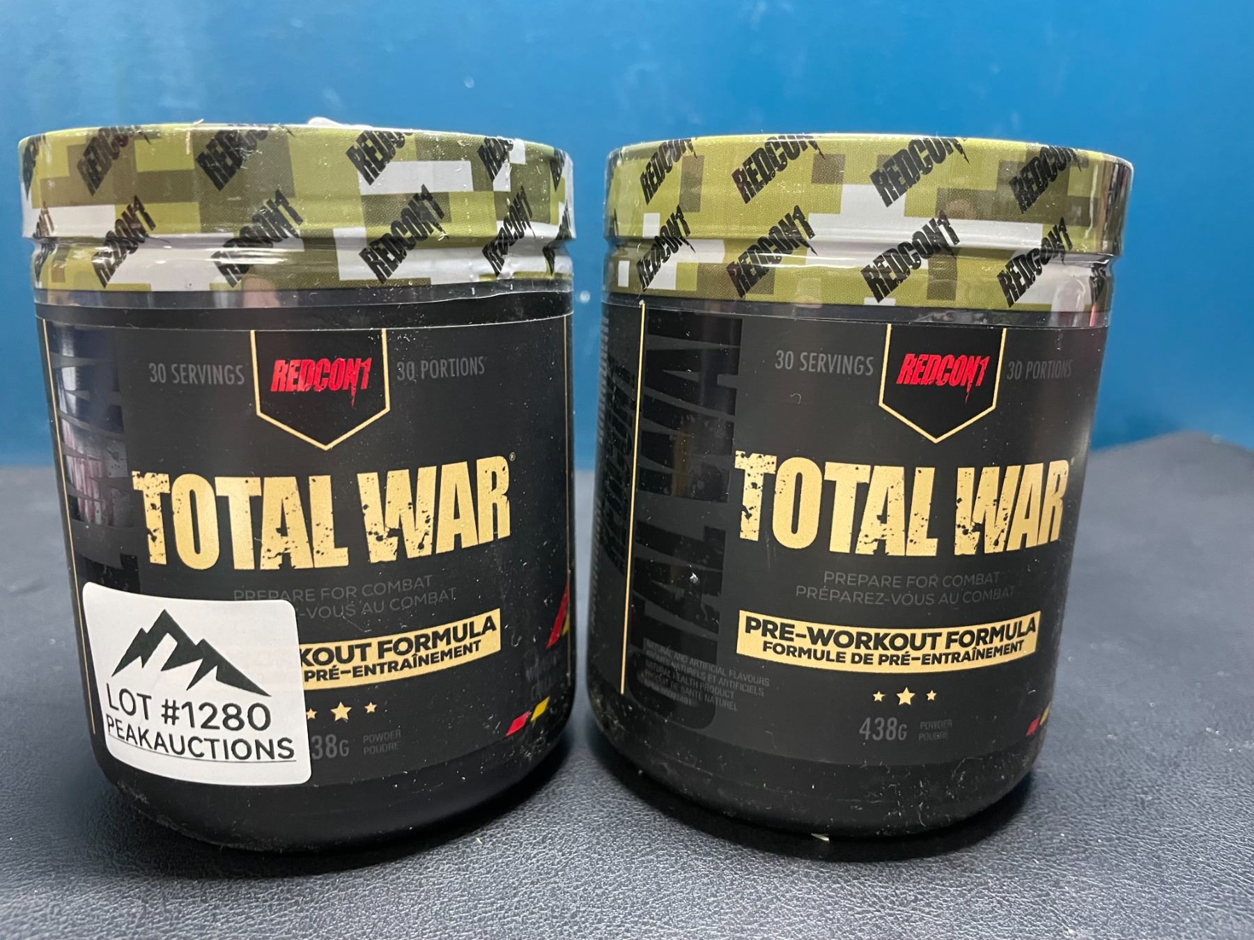 Lot of 2 Redcon1 Total War Pre-Workout Formula - 438g
