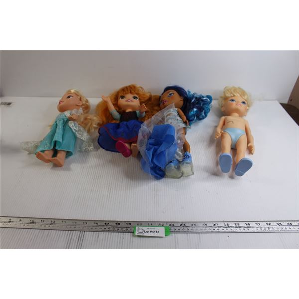 4 Dolls Anna Elsa Cinderella Bodnarus Auctioneering