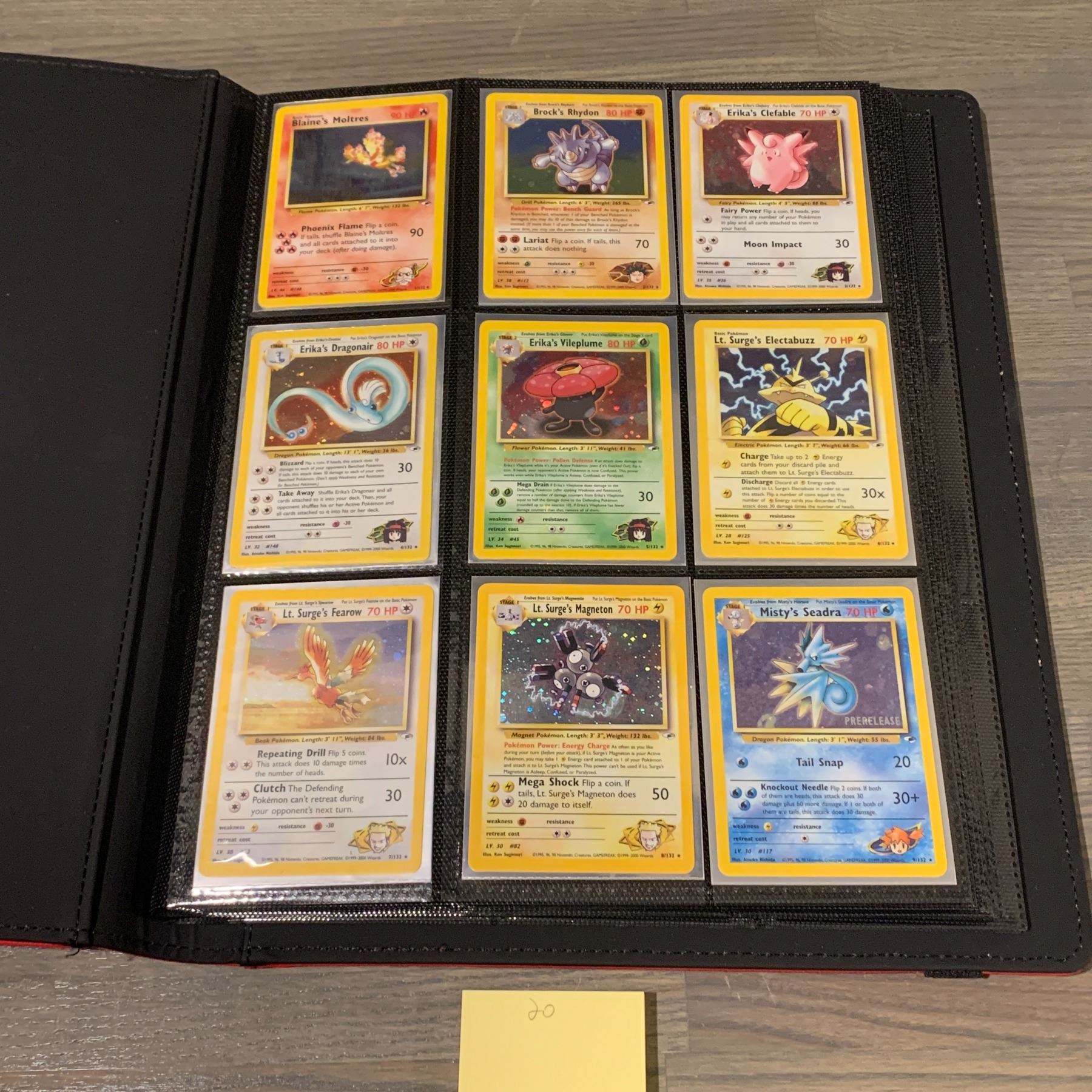 Gym Heroes Vintage Pokemon cards Master Set