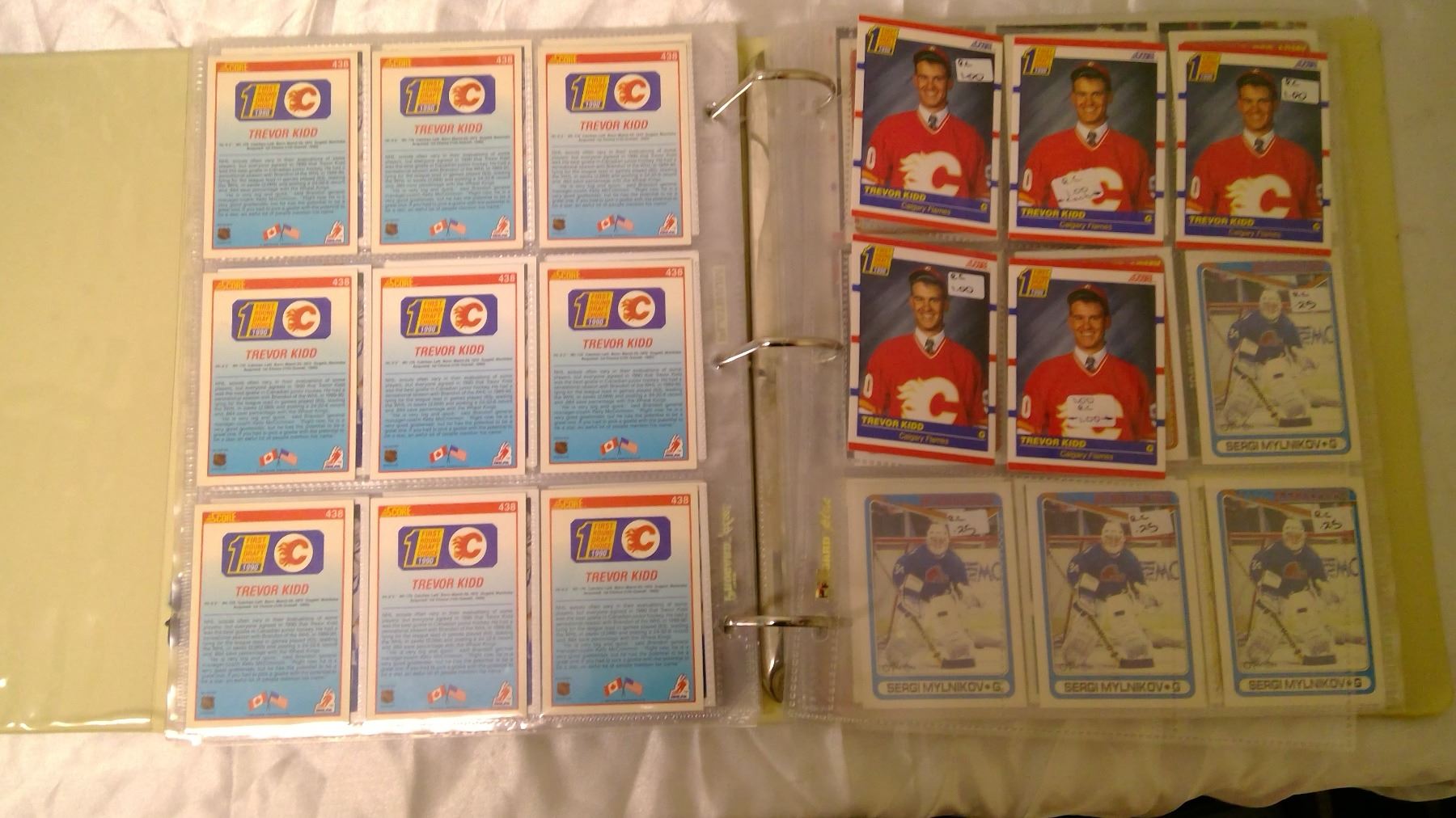 Hockey Goalie cards in binder - Schmalz Auctions