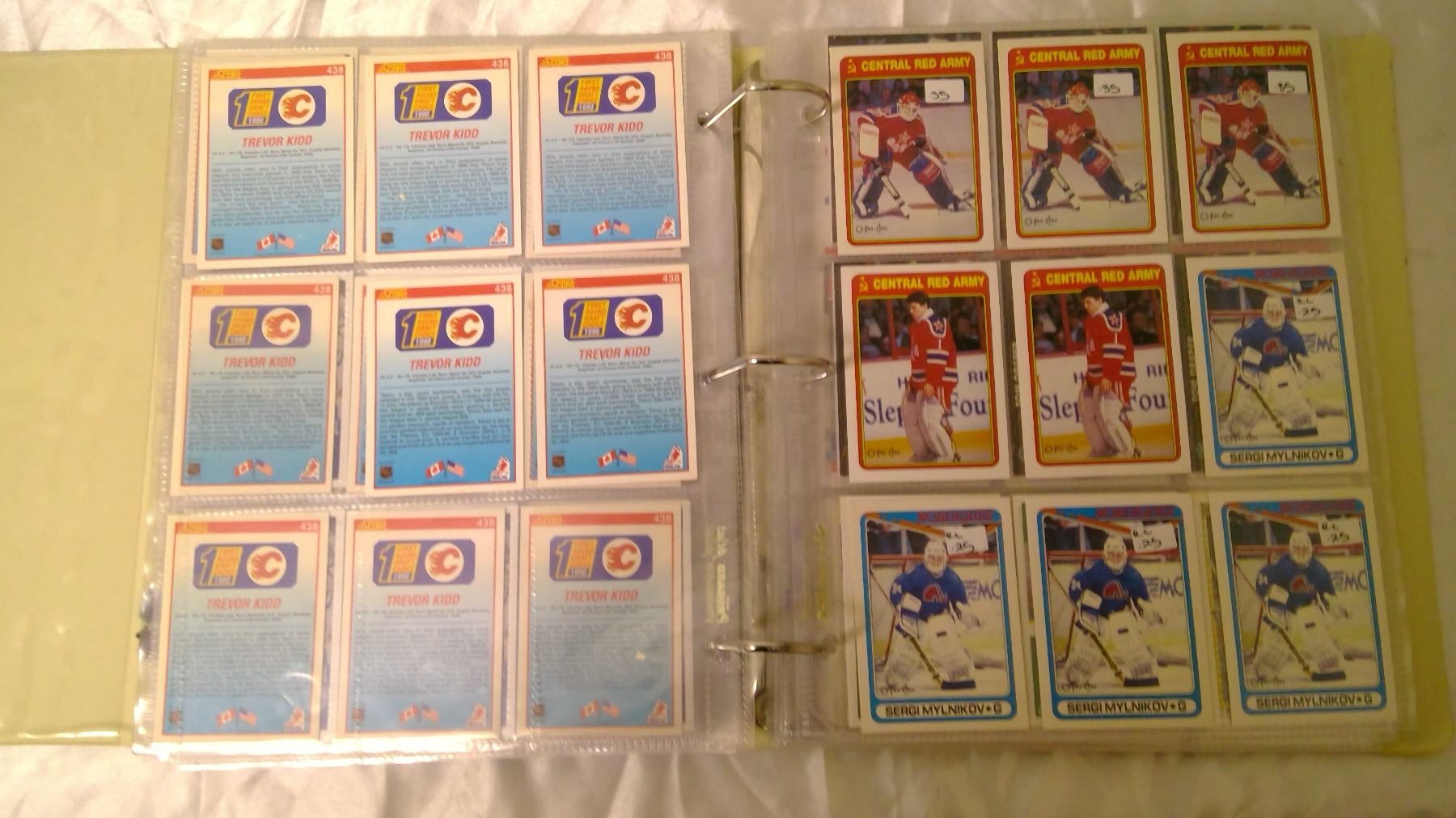 Hockey Goalie cards in binder - Schmalz Auctions