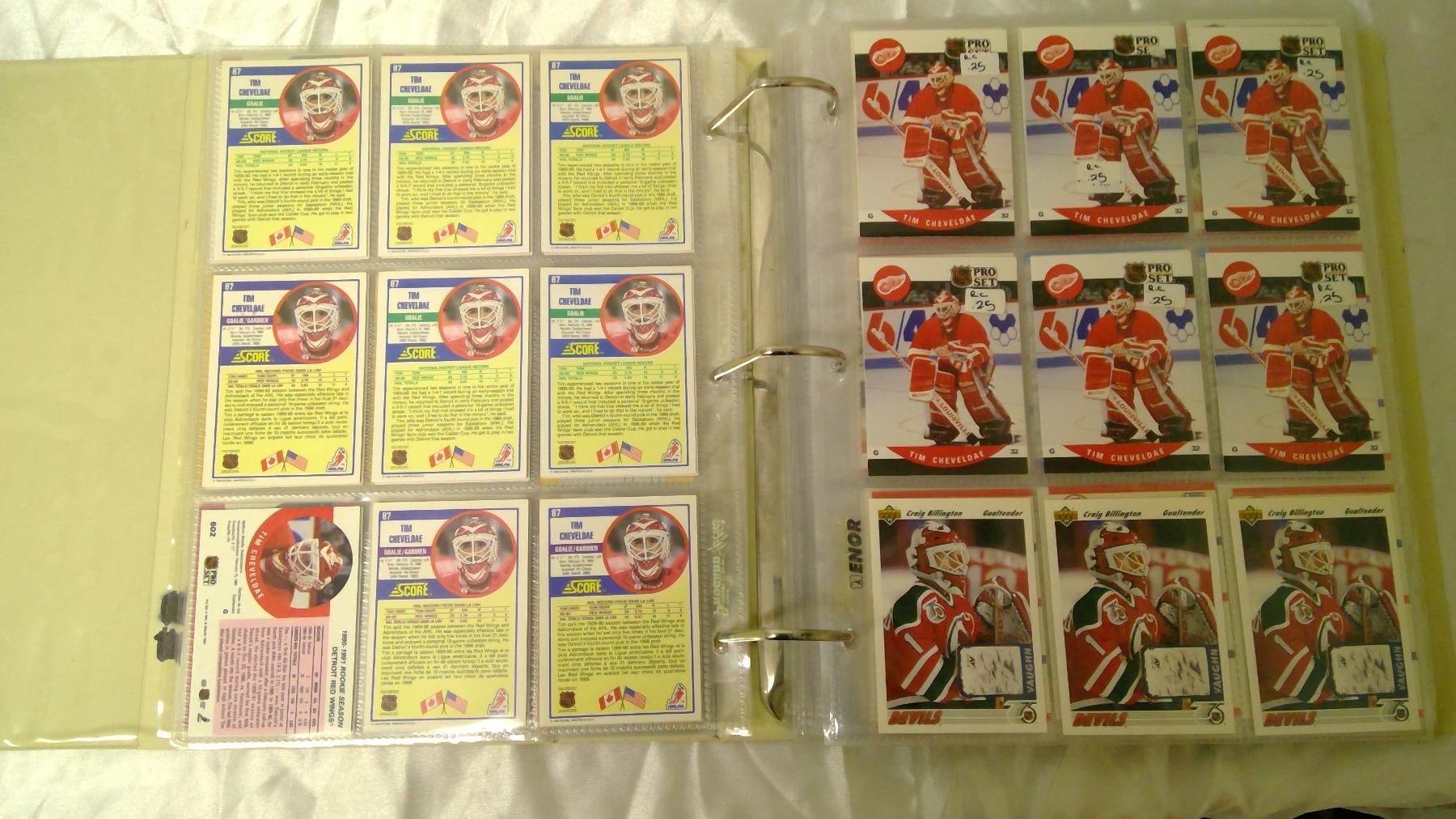 Hockey Goalie cards in binder - Schmalz Auctions