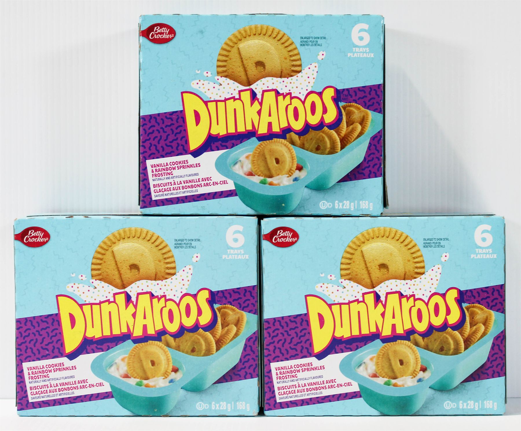 3PK DUNKAROOS SNACKS 6 X 28G EACH