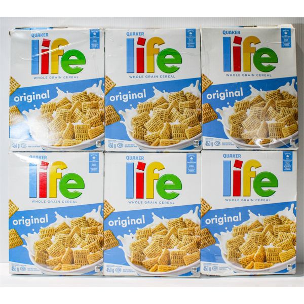 6 PK LIFE WHOLE GRAIN CEREAL 450G BOX