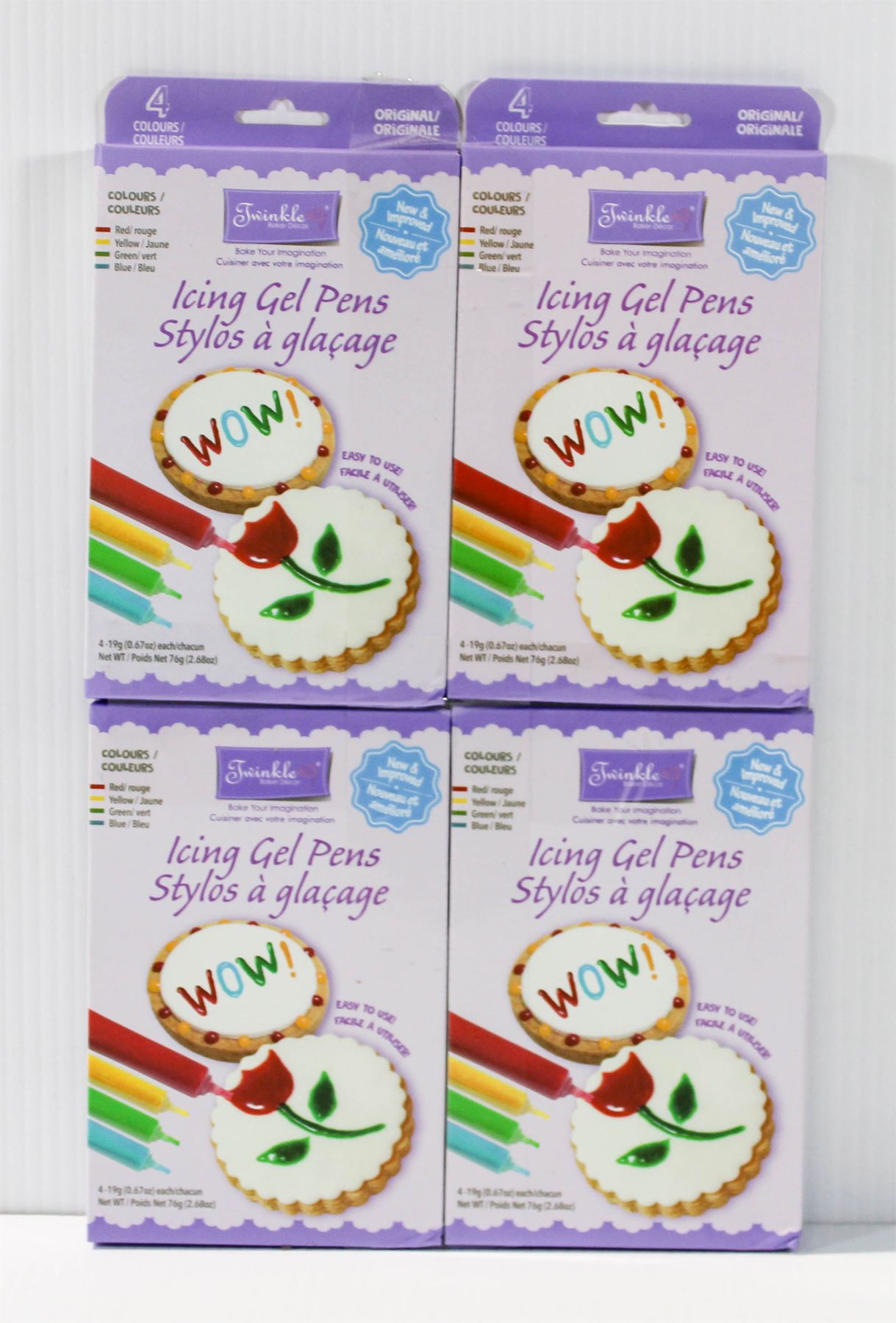 4 PKS TWINKLE ICING GEL PENS 4 COLORS