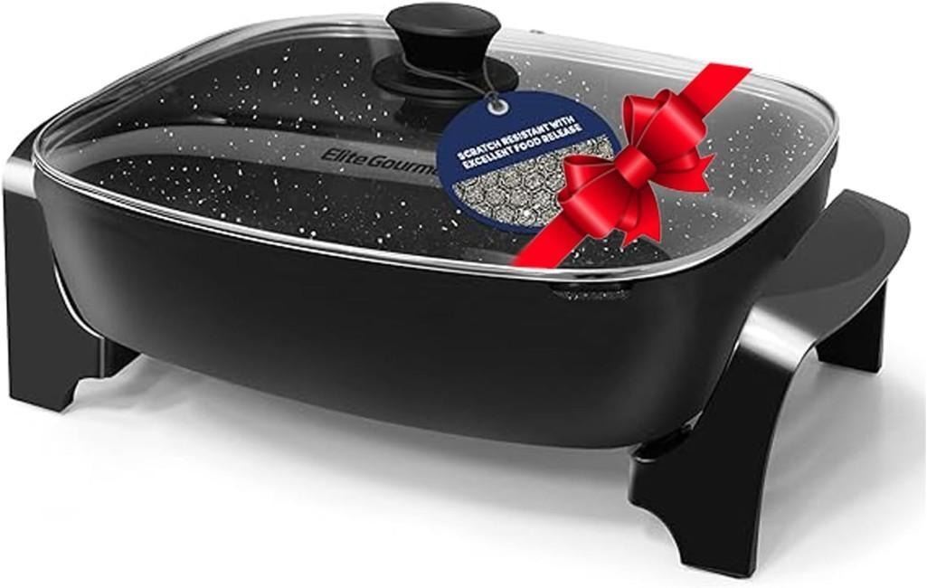 Elite Gourmet Extra large electric Skillet with lid