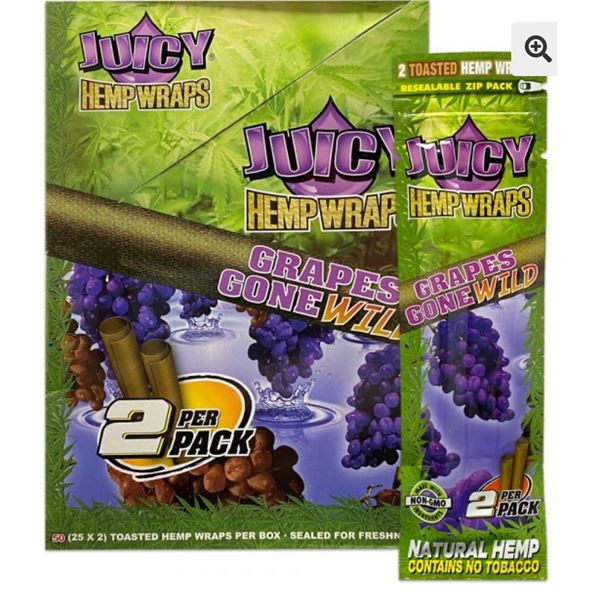 JUICY HEMP WRAPS GRAPE GONE WILD 25 S