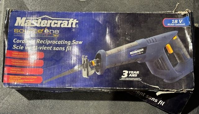 mastercraft scie va et vient sans fil 18v