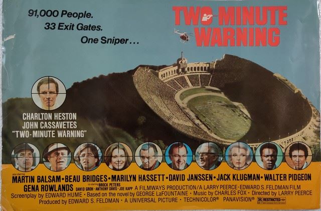 Two-Minute Warning (1976) Window Card