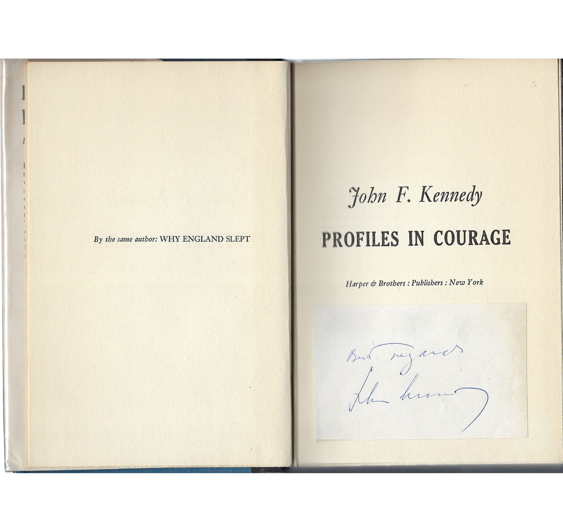 John F Kennedy signed Profiles in Courage book