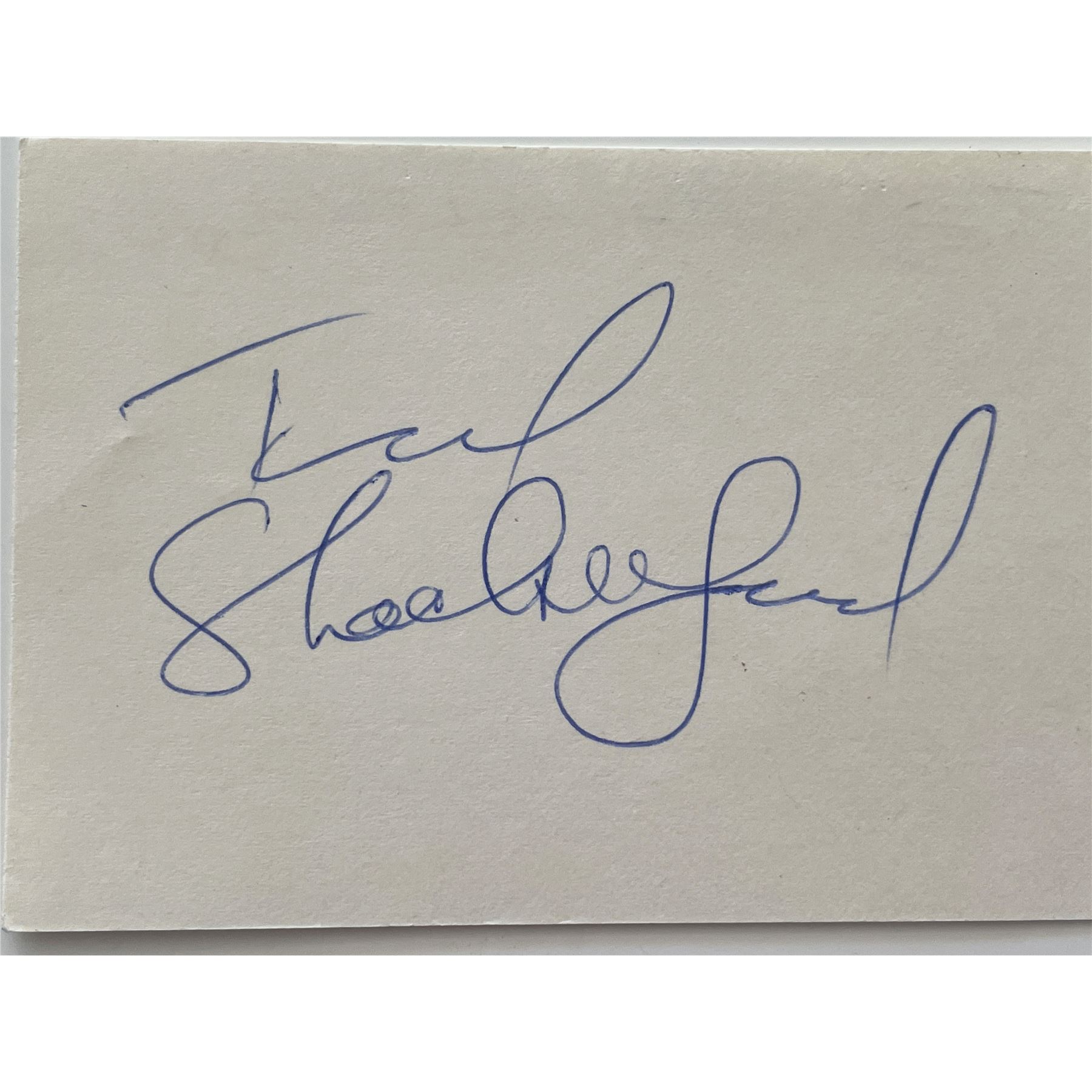 Ted Shackelford original signature cut