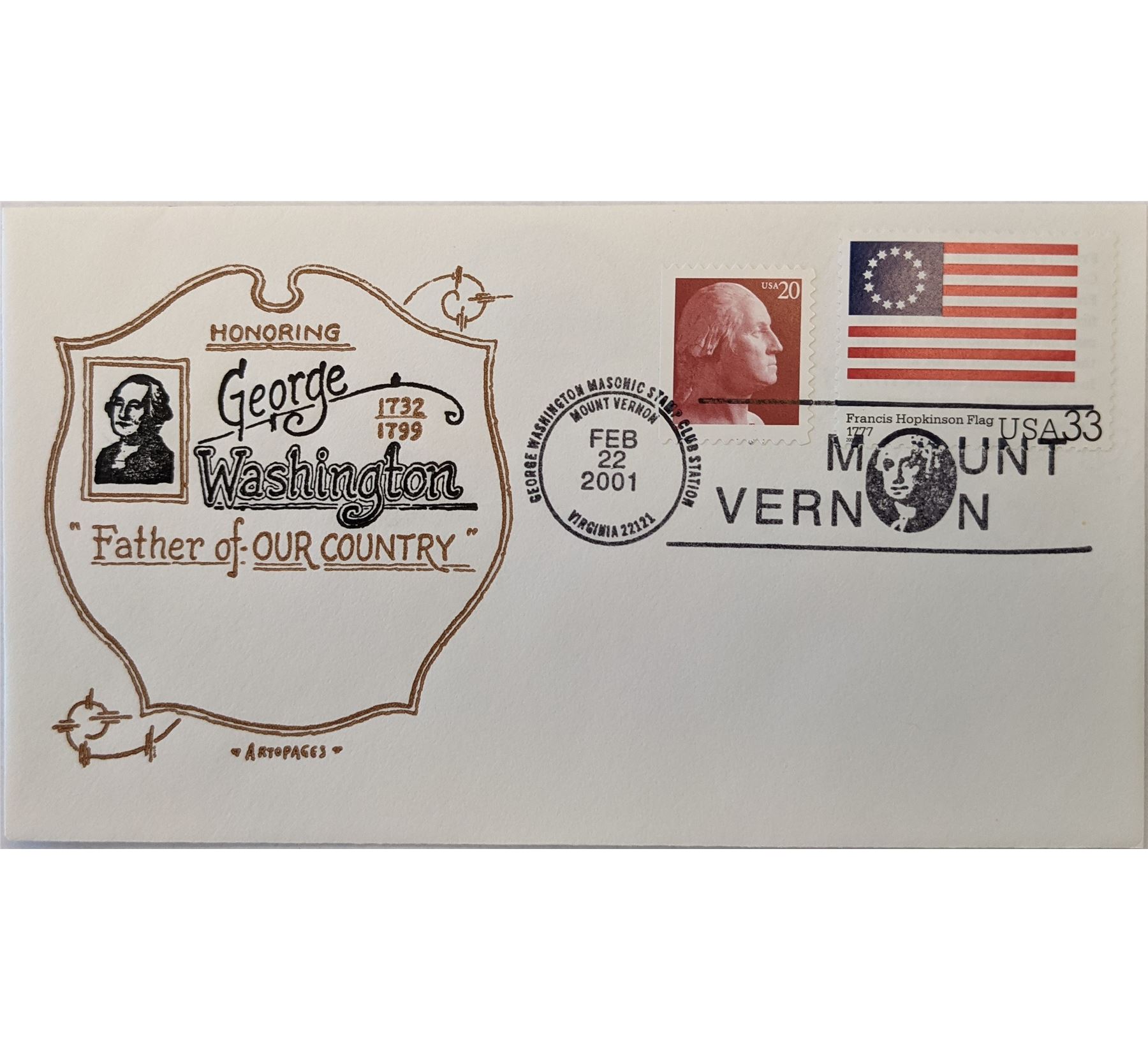 George Washington Father Of Our Country First Day Cover
