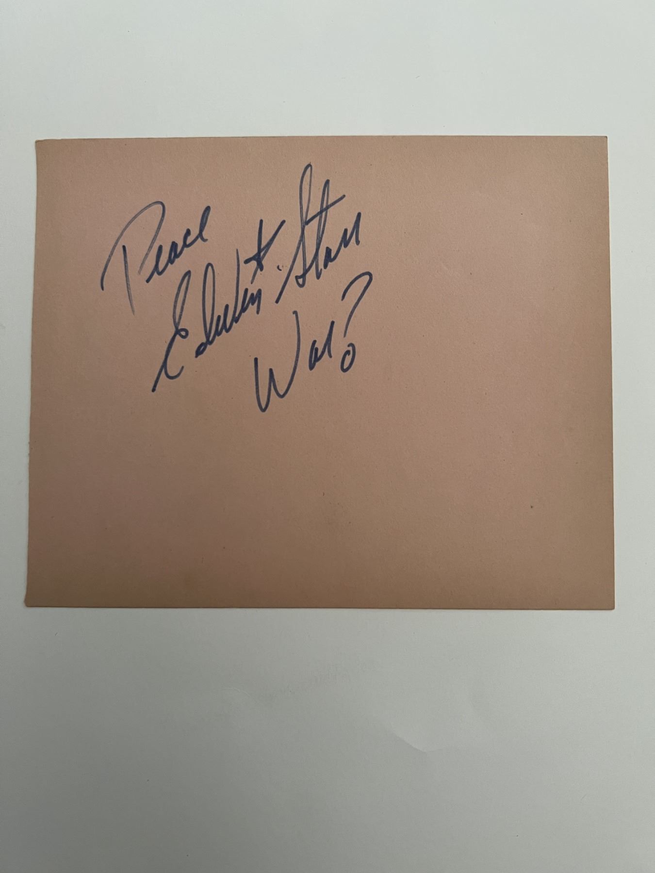 Edwin Starr original signature