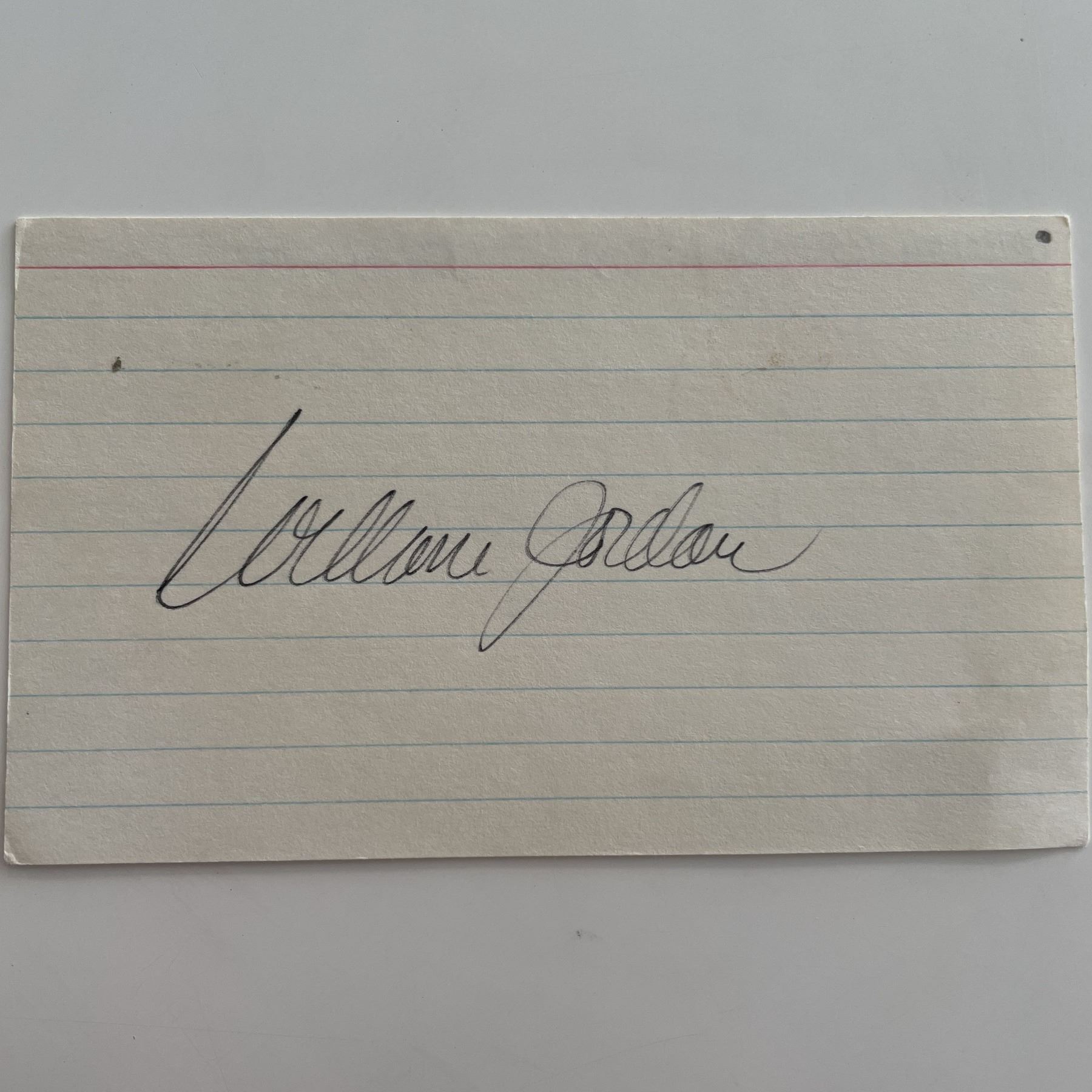 William Jordan signature cut