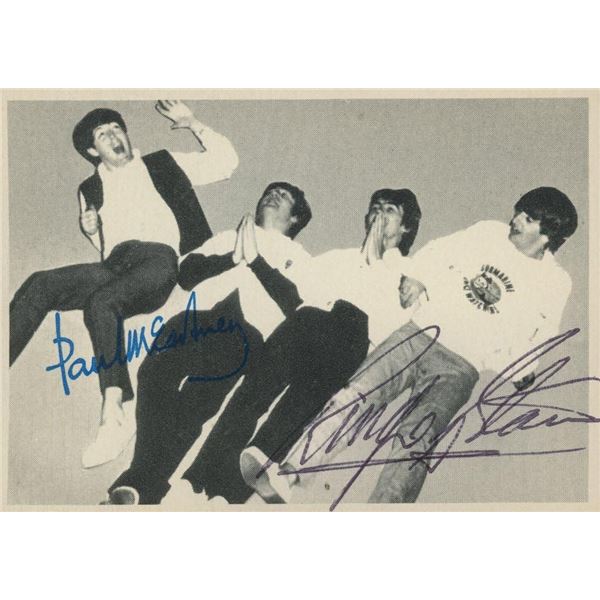 The Beatles signed trading card. GFA Authenticated