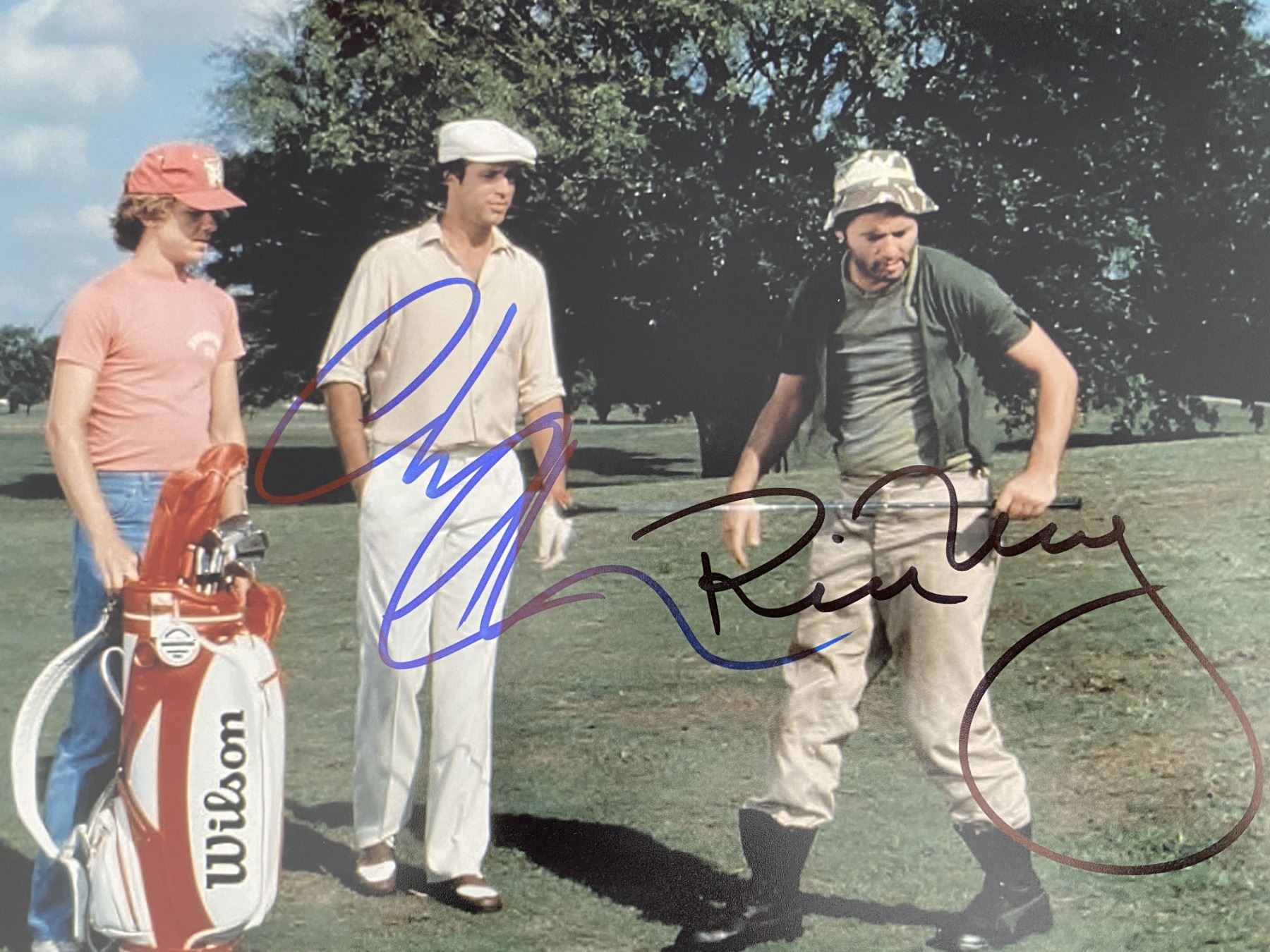 Caddyshack Chevy Chase and Bill Murray signed photo