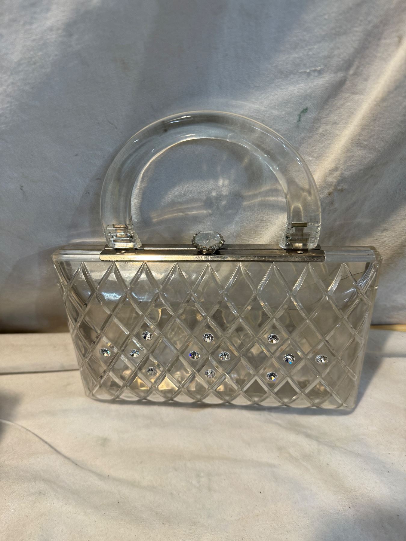 Vintage Clear Lucite Purse