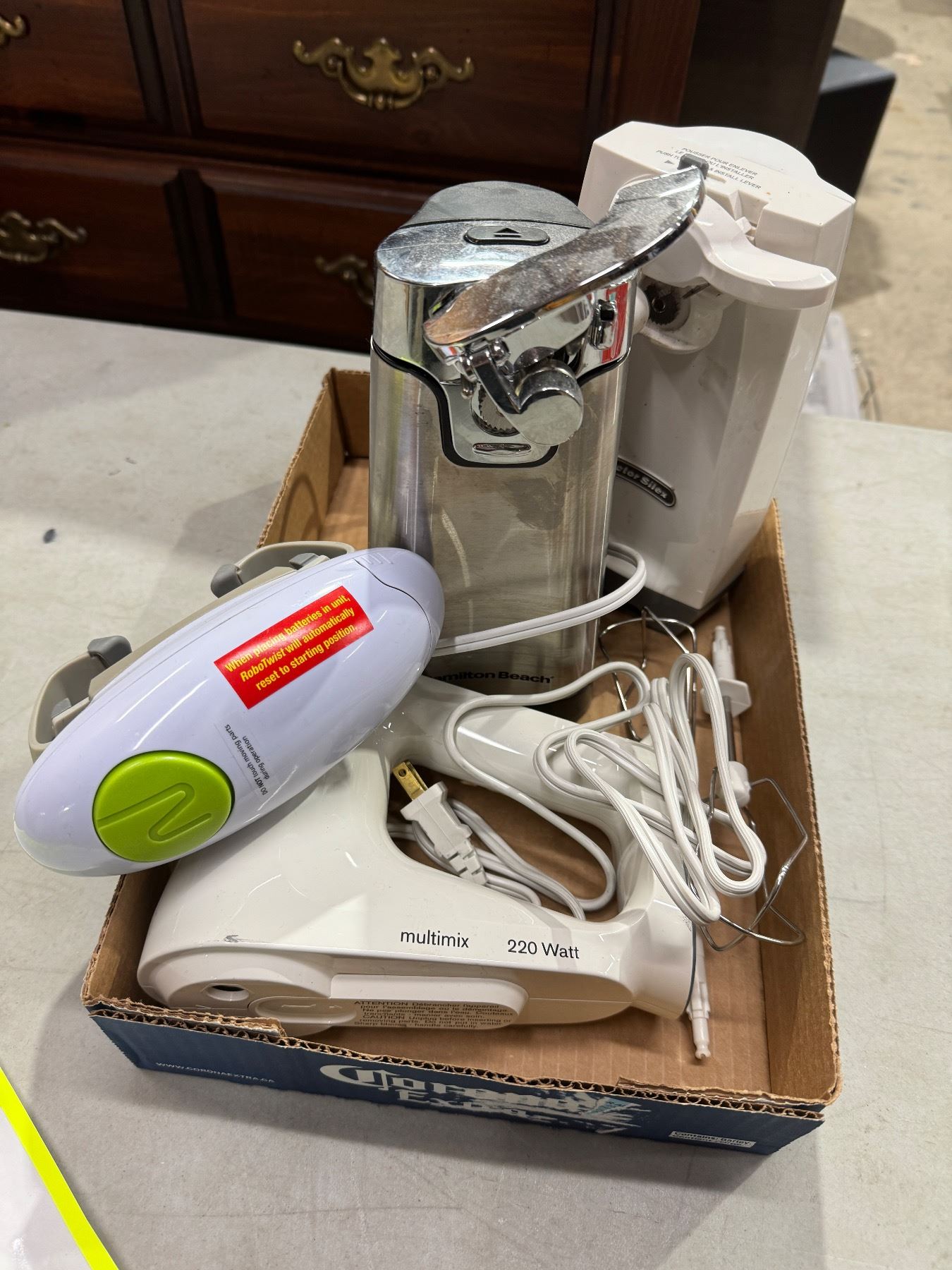 Can openers, mixer, and jar opener