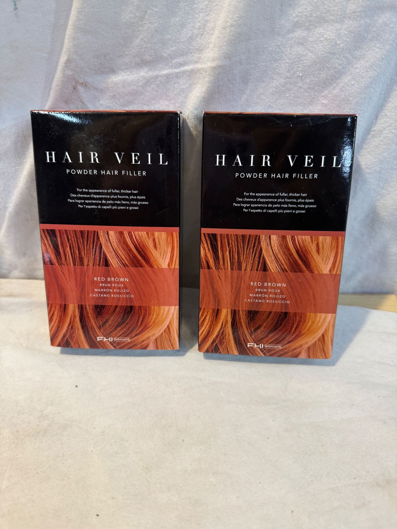 Hair veil powder hair filler red brown