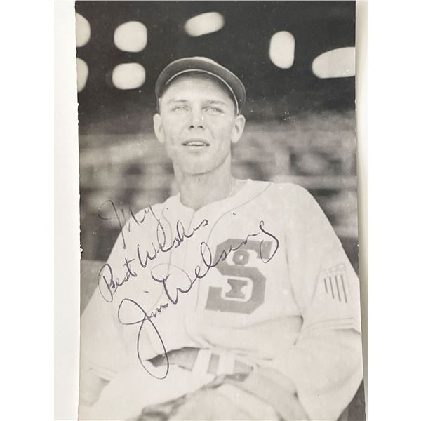 Chicago White Sox Jim Delsing signed photo. 3x5 in